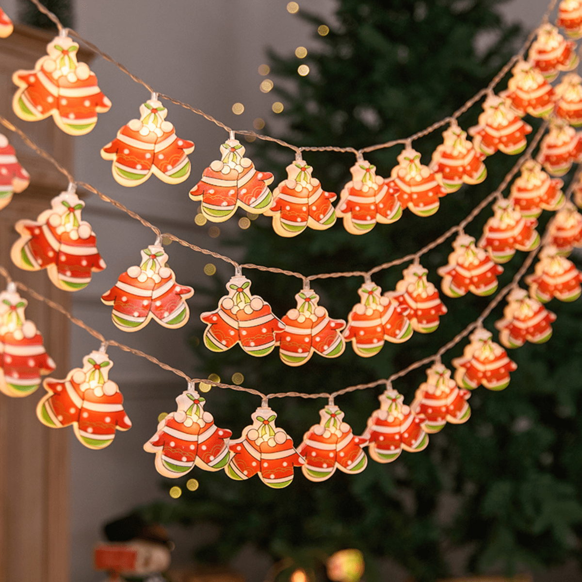 ZHUYZ Christmas Santa String Lights, 20 FT 40 LED Christmas Tree Lights ...