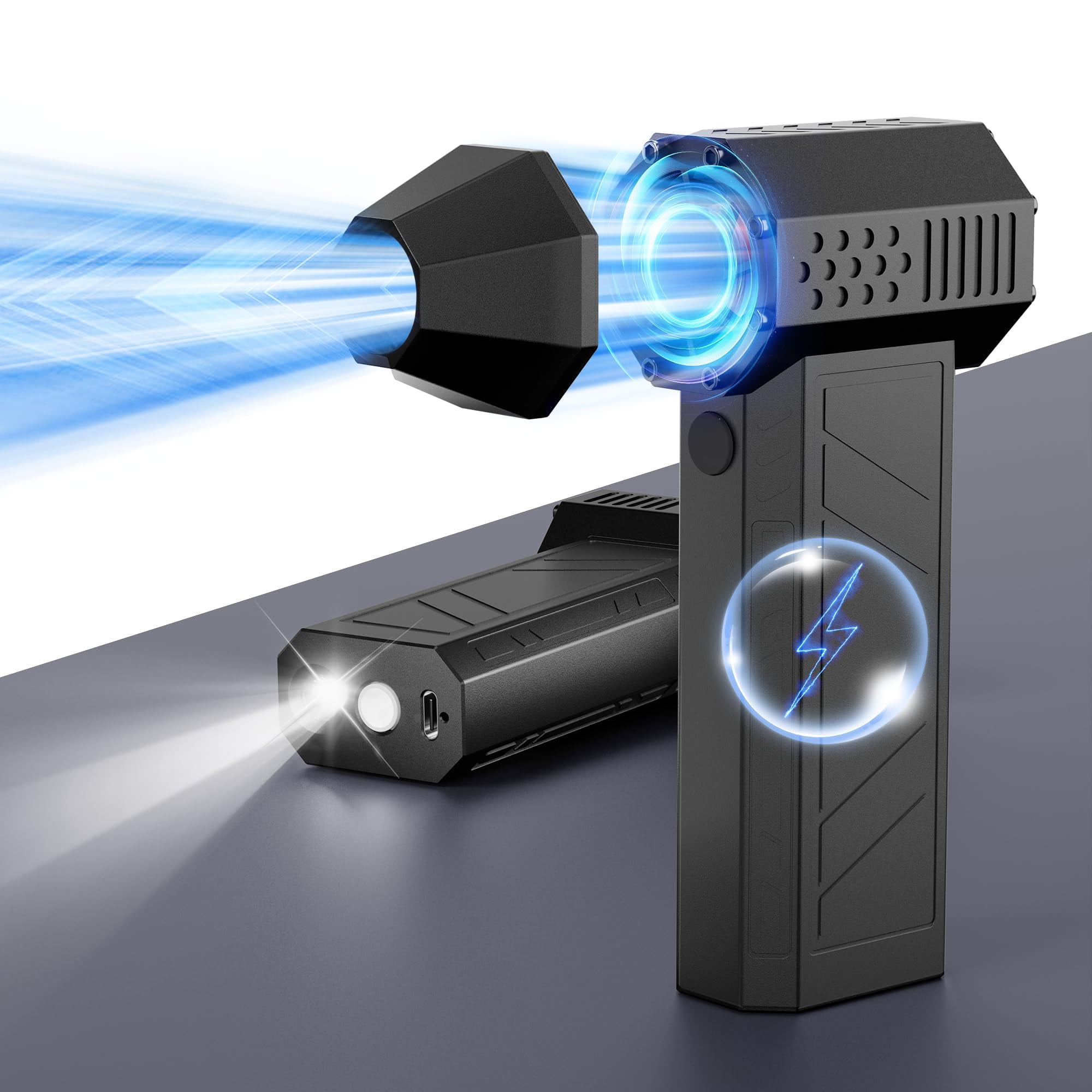 ZHUZHIWEI Compressed Air Duster, 130000RPM Electric Air Duster for ...