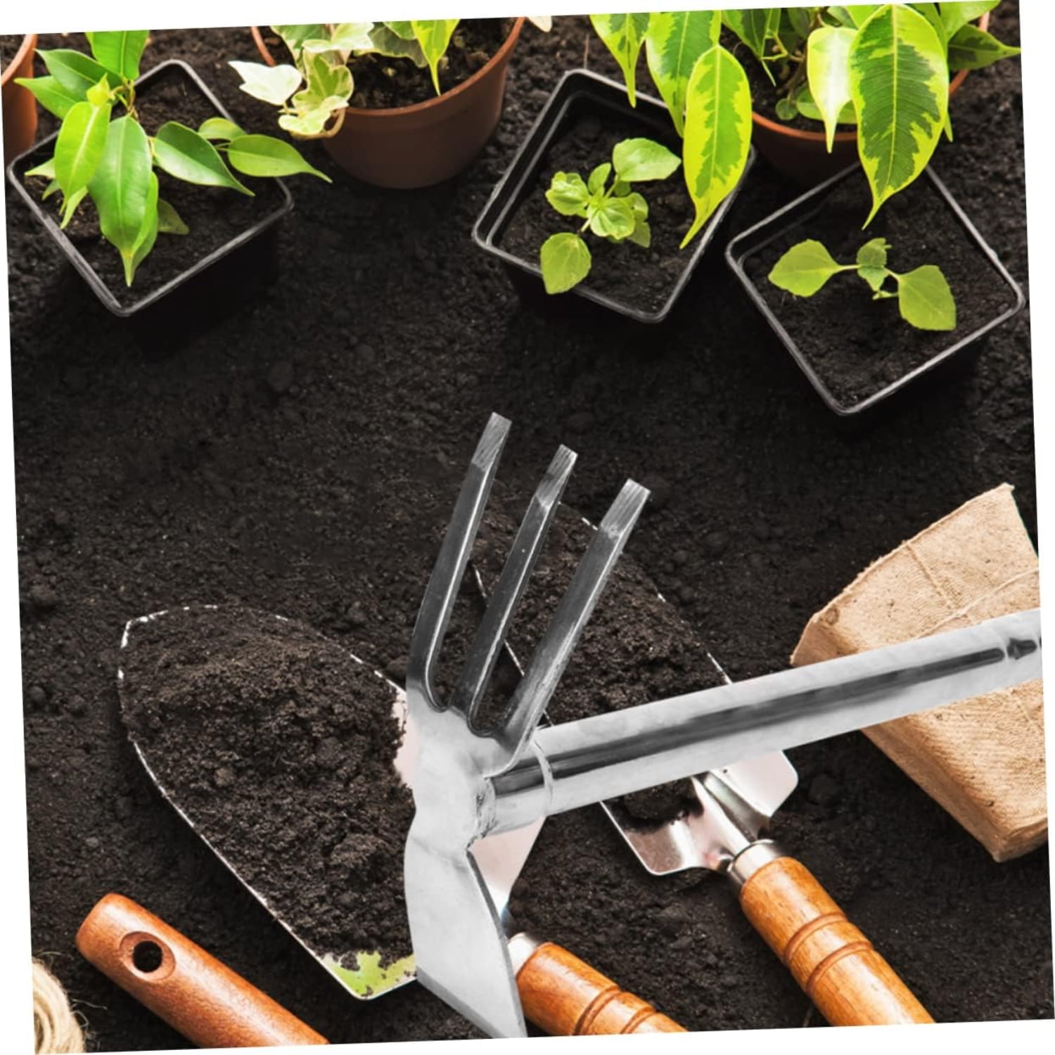 ZHXJYKJ Efficient Compact and Powerful Small Stainless Steel Weed Control Hand Hoe Set - Must ...