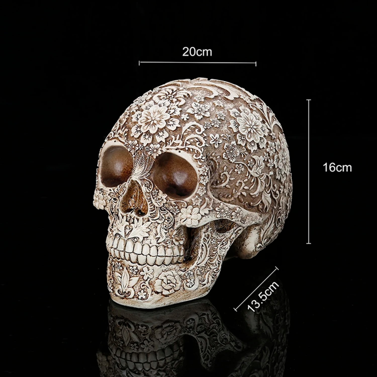 ZHXJYKJ Realistic Medical LifeSize Egypt Skull Replica Carved Model ...