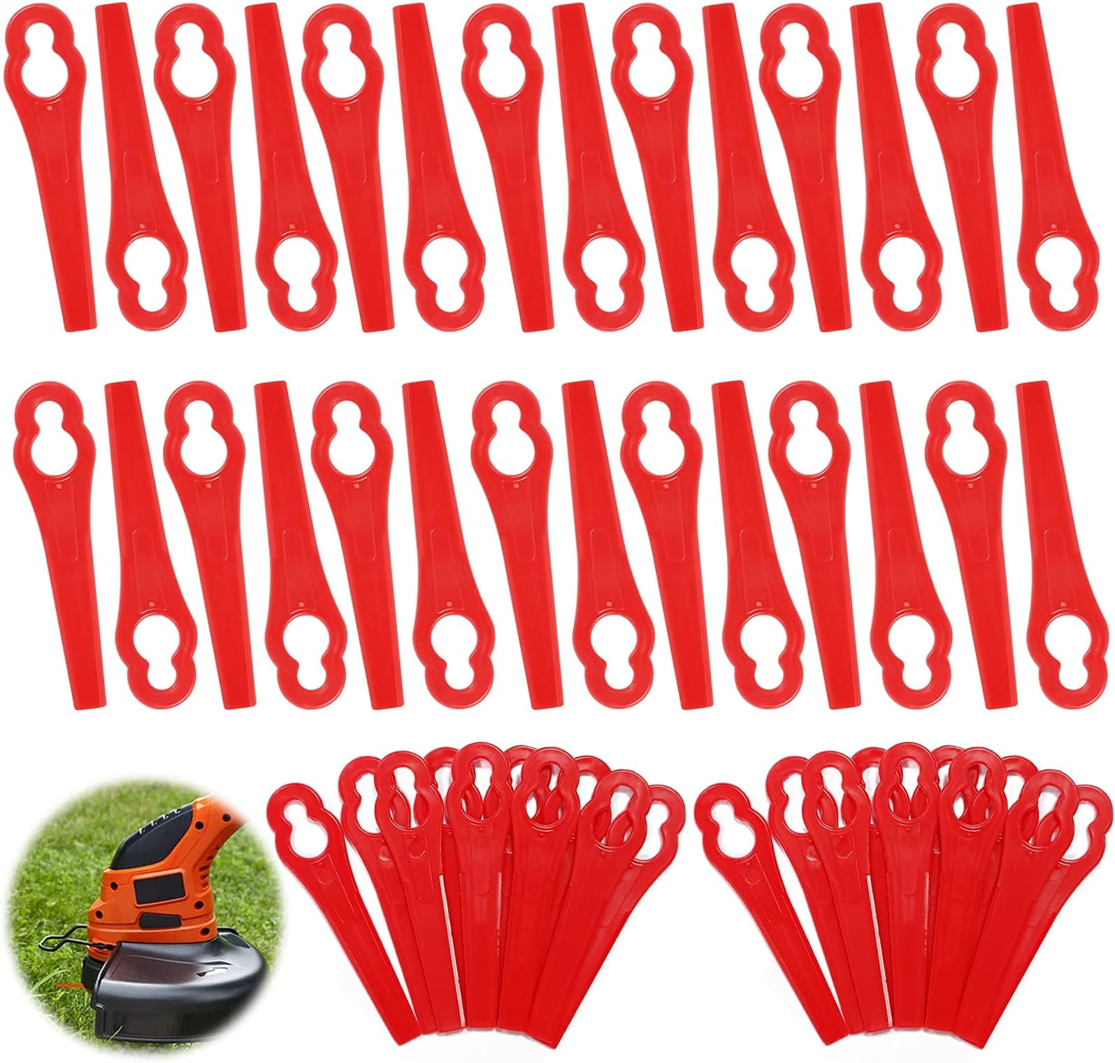 ZHXNE 120pcs Plastic String Trimmer, Plastic Cutting Blades ...
