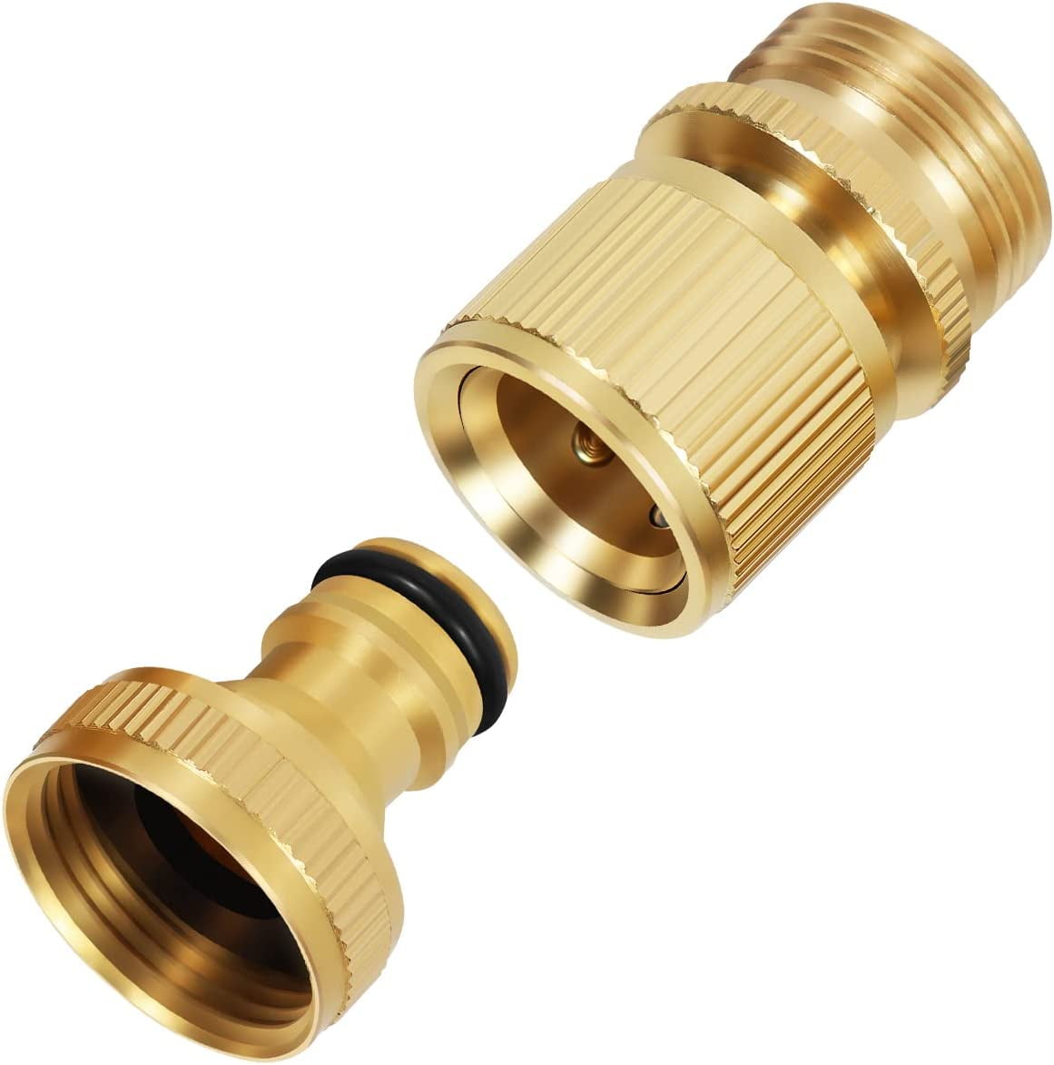 ZHXNE 3/4" Female Brass Garden Hose Connector & Male Brass Connector ...