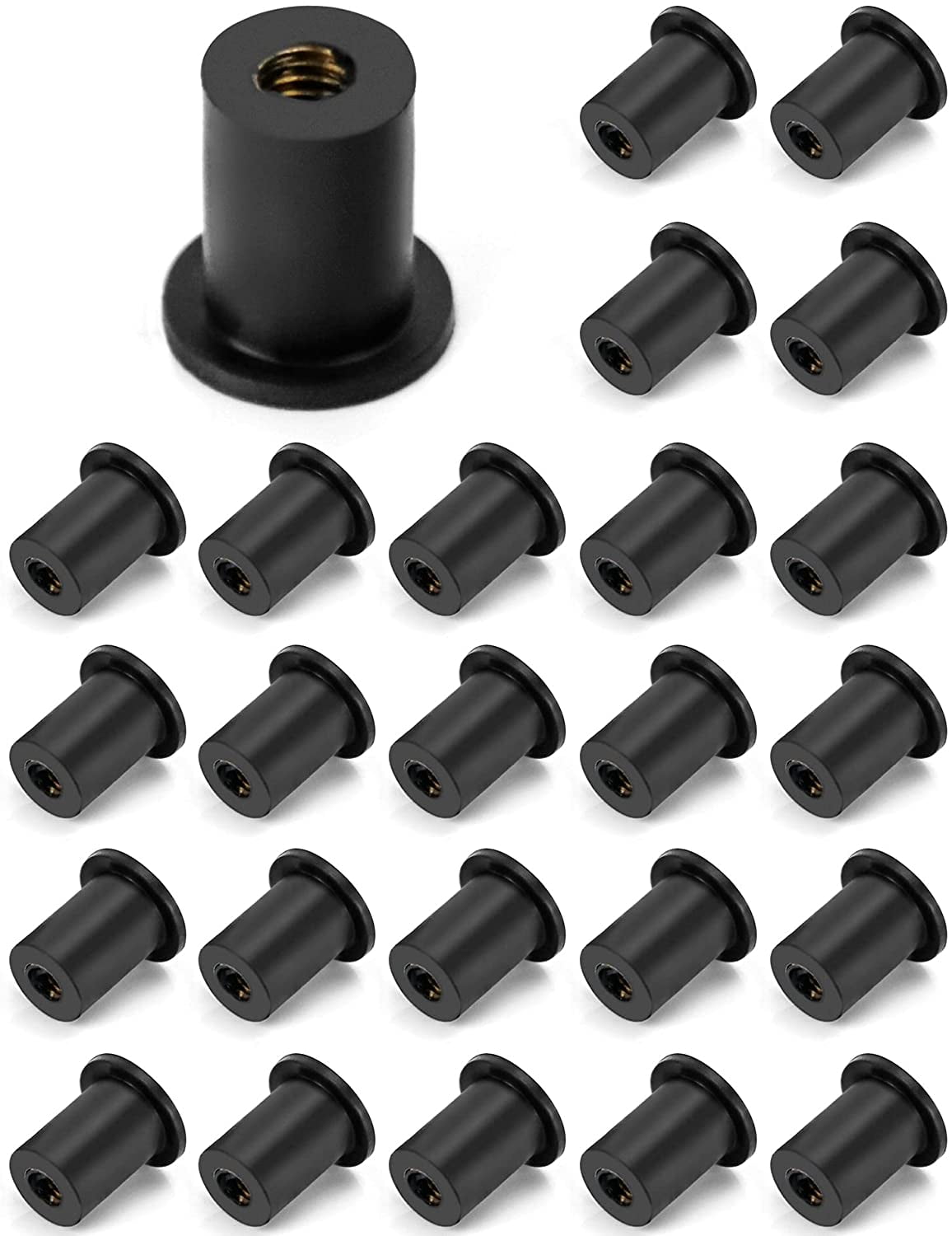 ZHXNE Rubber Well Nuts, 25pcs M5 Brass Insert Expansion Nuts - Walmart.com
