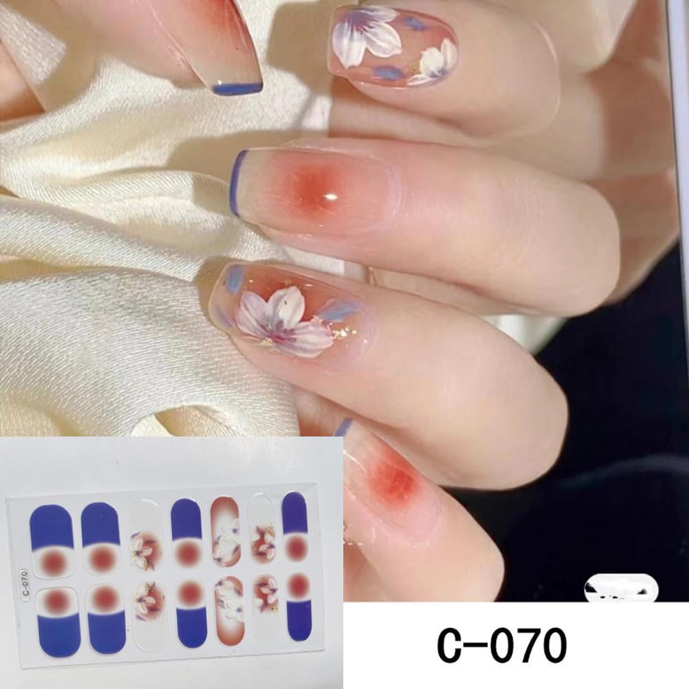 ZHXXCUM 14pcs 3D Flower Nail Sticker Easy to Remove Girlish Heart ...