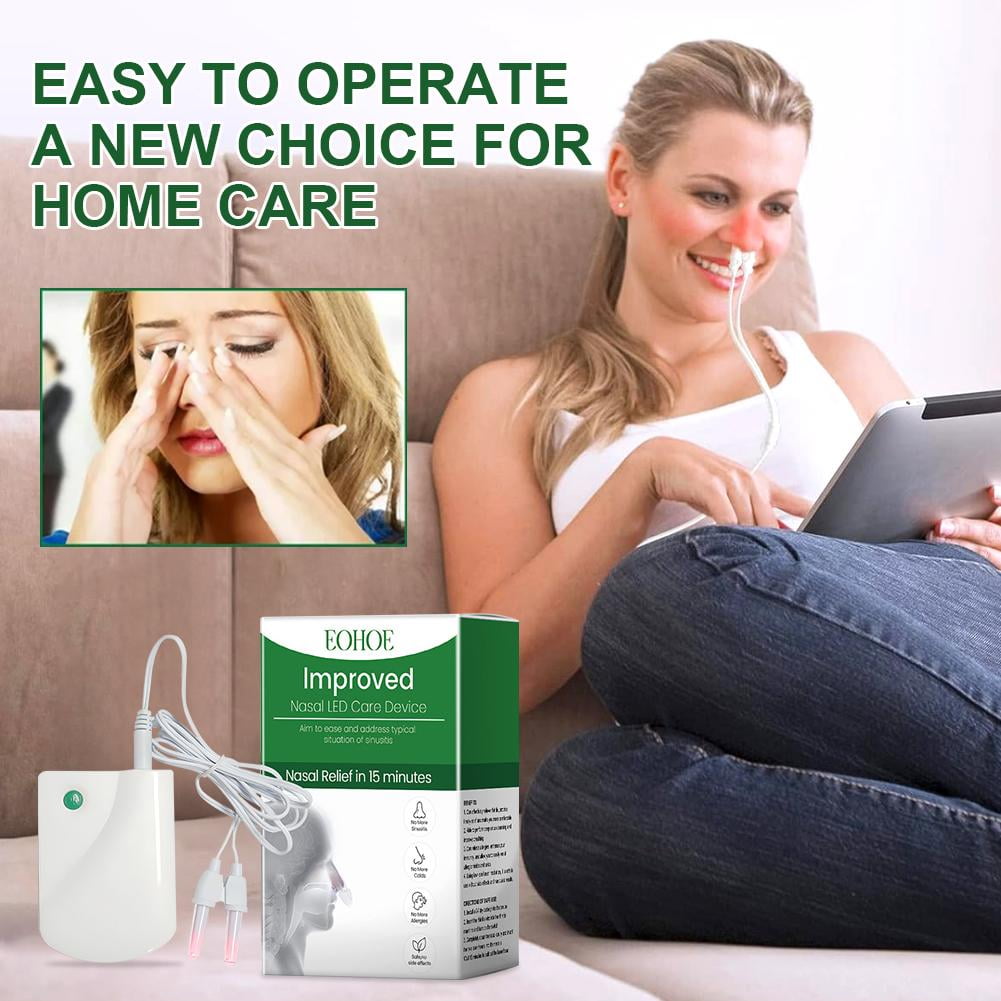 ZHXXCUM 2pcs Nasal Massager, Nose Laser Therapy, Nose Obstruction, Sneezing Relief Device ...