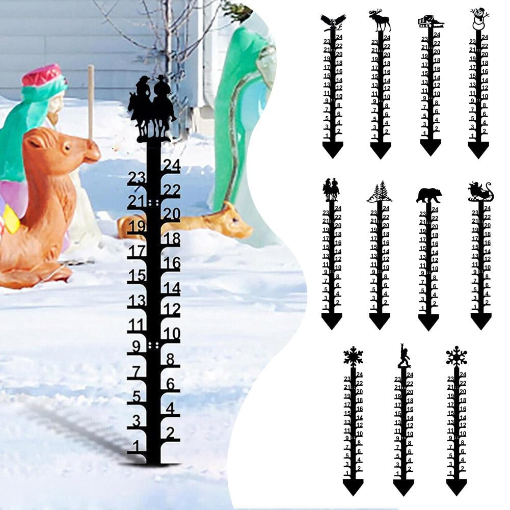 ZHXXCUM Carriage Snow Sled Snow Gauge Snow Ruler Snow Stake Snowfall ...