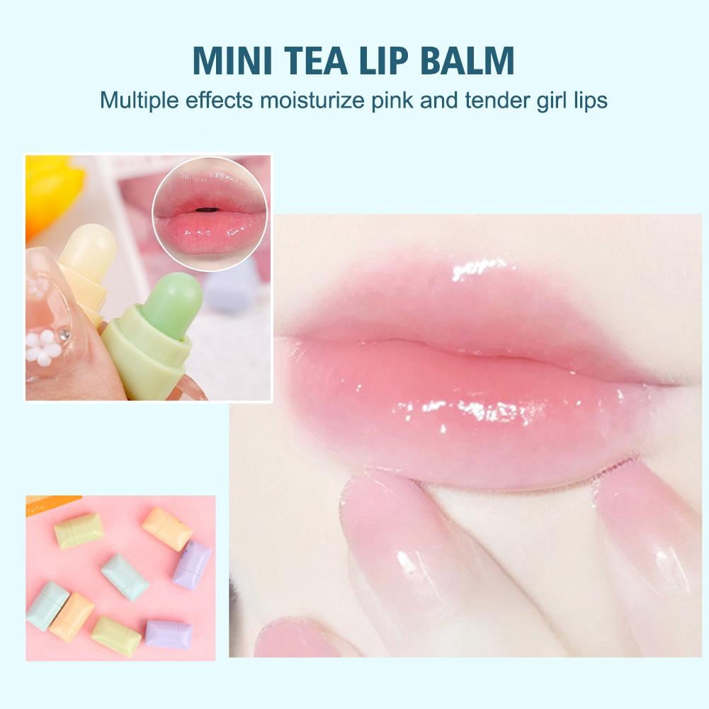 ZHXXCUM Mini Tea-Flavored Lip Balm Green Tea Contains Two Mini Tea ...