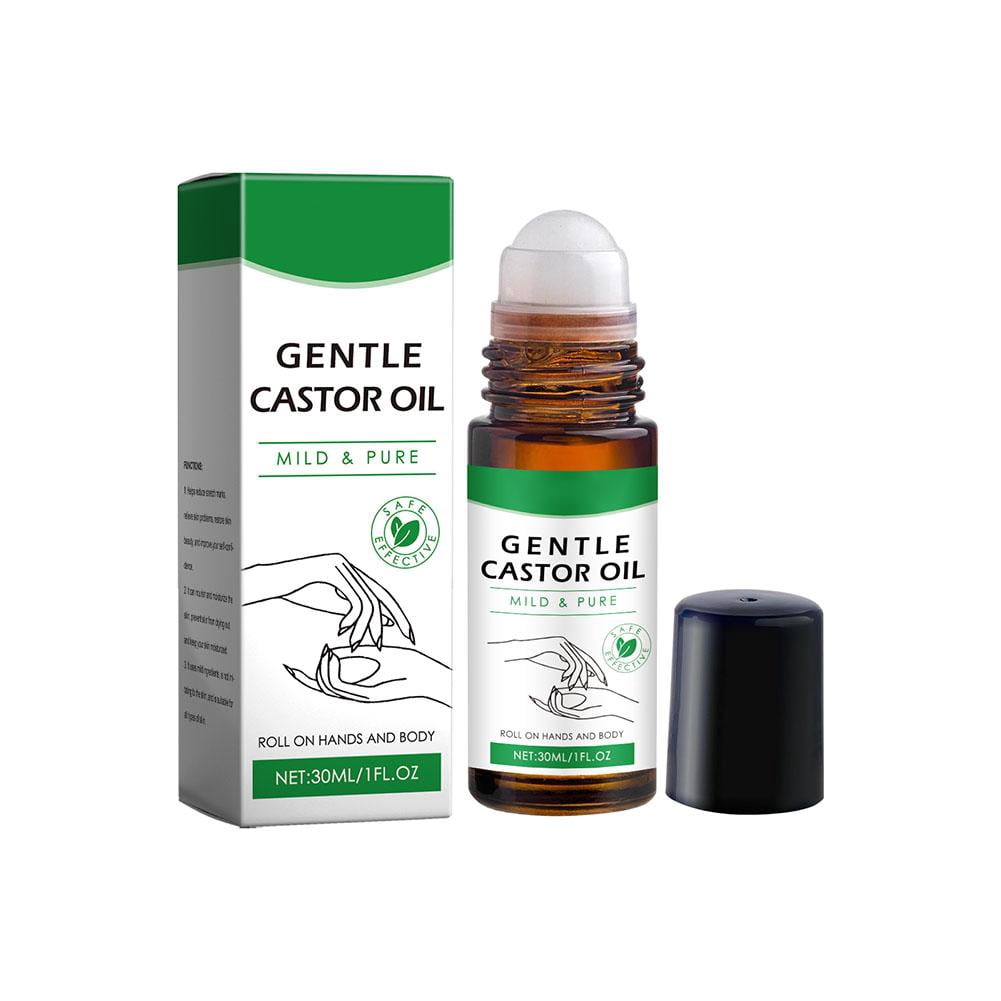 ZHXXCUM White Green 30ml Castor Oil Roller, Certified Organic Castor ...