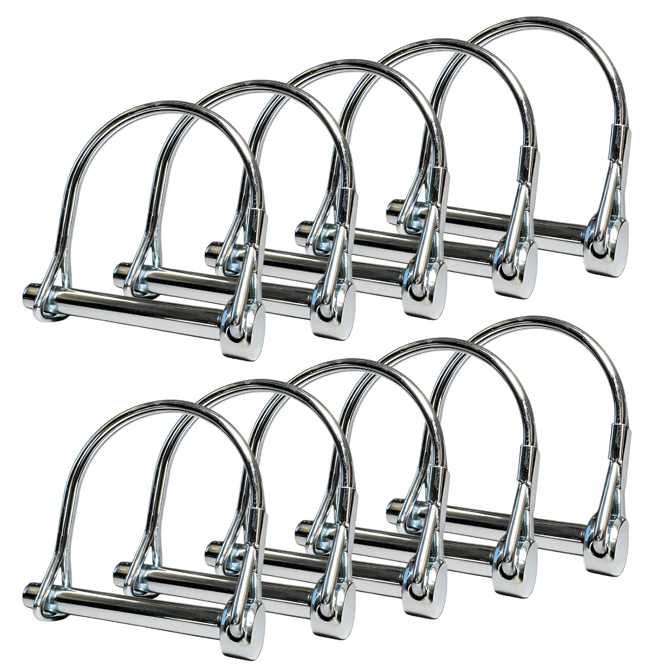 ZHZFKQ 10 Pack,Trailer Coupler Pin and Safety Locking Pin,2-1/8