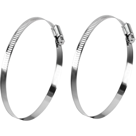 ZHZFKQ 12 Inch Hose Clamp Adjustable 304 Stainless Steel Duct Clamp 2 ...