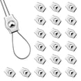 ZHZFKQ 20Pcs Double Rope Clamp,M3 Wire Rope Clamp | Single Bolt ...