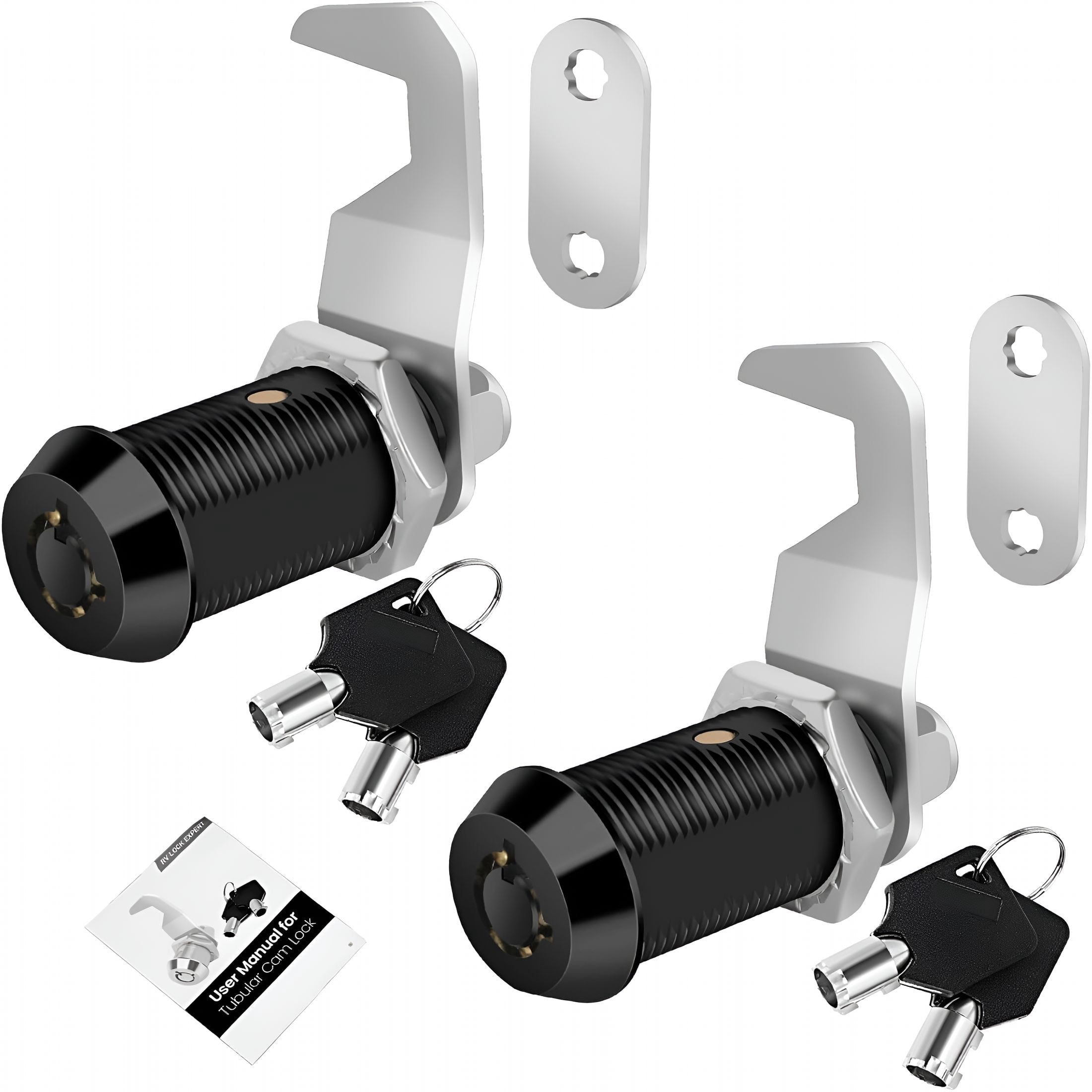 ZHZFKQ Black Toolbox Lock with Keys,Cabinet Locks Keyed Alike,Hook Cam ...