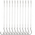 ZHZFKQ Circle Hooks Rigs Saltwater Steel Leader Wire, 25pcs Heavy Duty ...