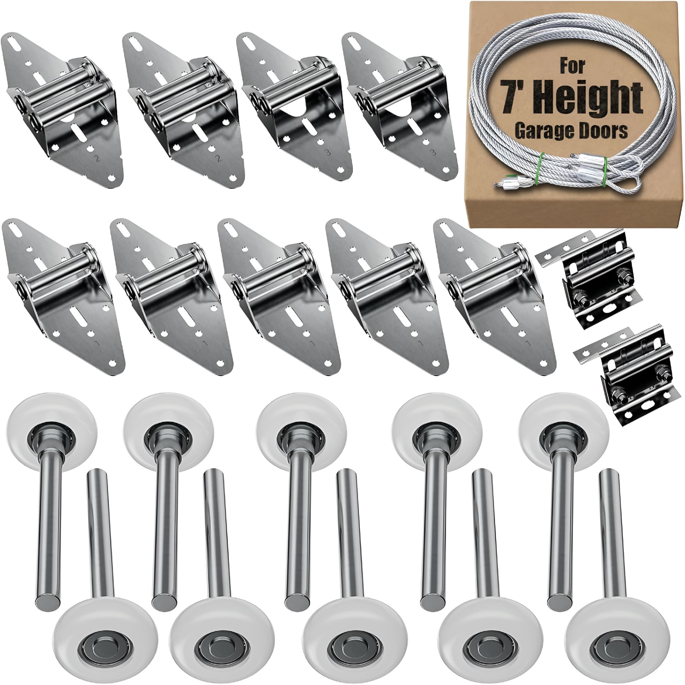 ZHZFKQ Garage Door Hardware Kit for 7' Height Garage Doors, Garage Door ...