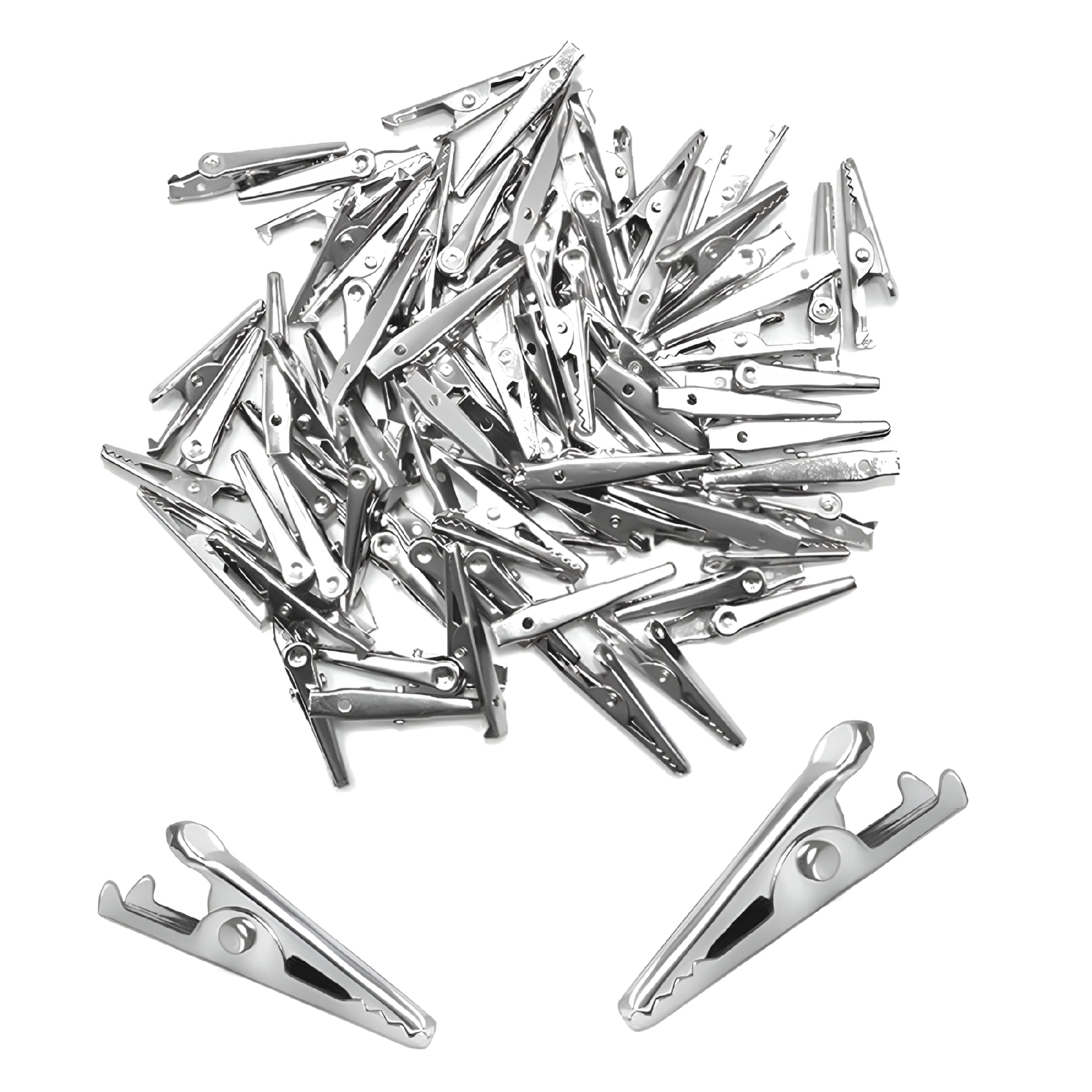 ZHZFKQ Premium-Grade Metal Alligator Clips 35mm - Multipurpose ...