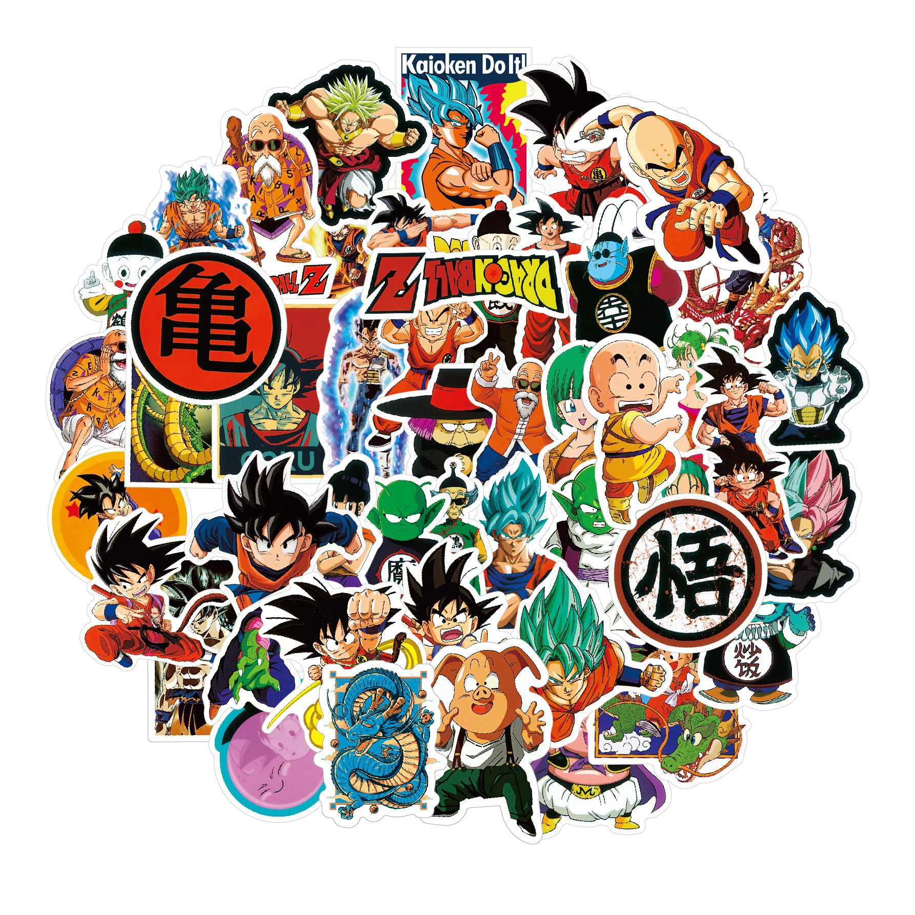 ZHZIYAG 100 Pcs Dragon_Ball Sticker for Kids, Cute Cartoon Vinyl ...