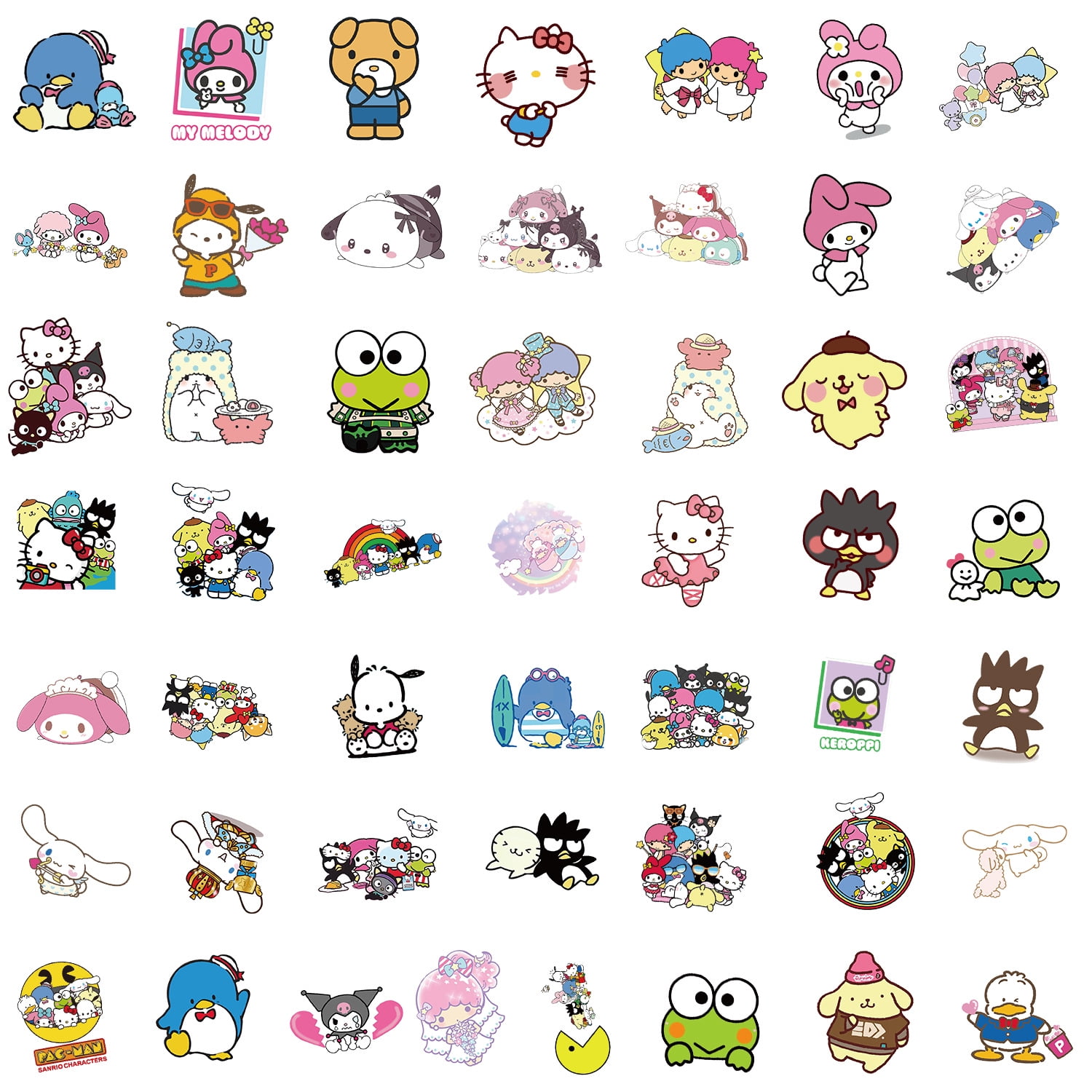 ZHZIYAG 200 Pcs Sanrio Sticker for Kids, Cute Cartoon Vinyl Waterproof ...