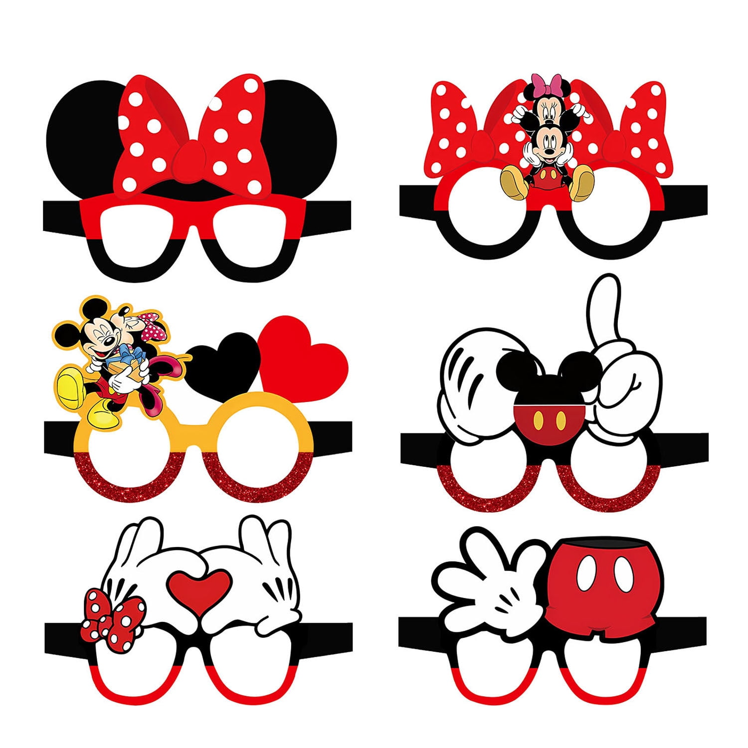 ZHZIYAG 24 Pcs Mouse Paper Eyeglasses Cartoon Birthday Decorations ...