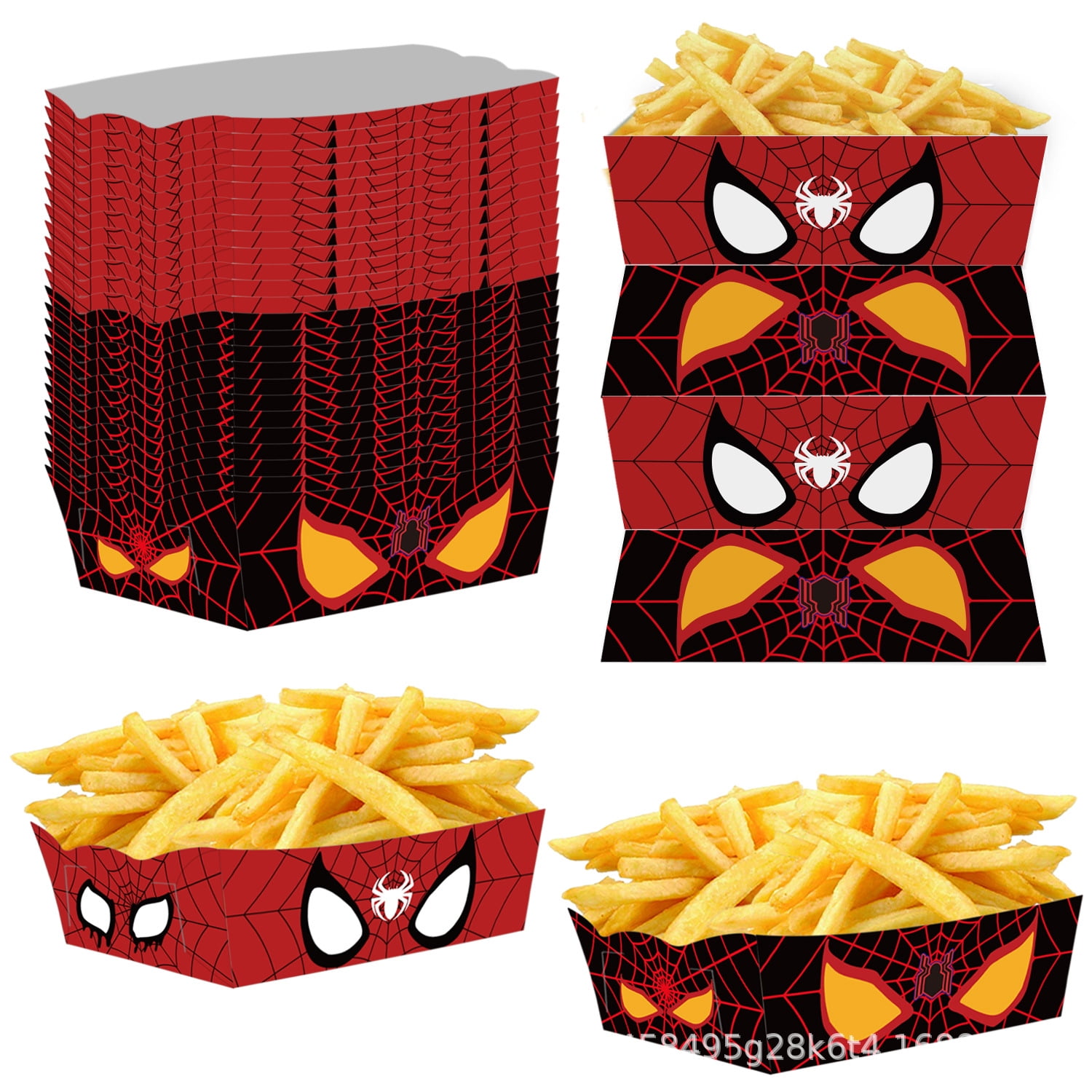 ZHZIYAG 24 Pcs Spider-Man Snack Bowl Party Supplies，Spider Food Trays ...