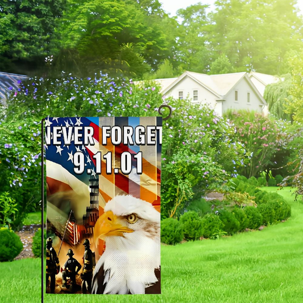 ZHZY 911 Garden Flag We Will Never Forget Garden Flag Patriotic ...