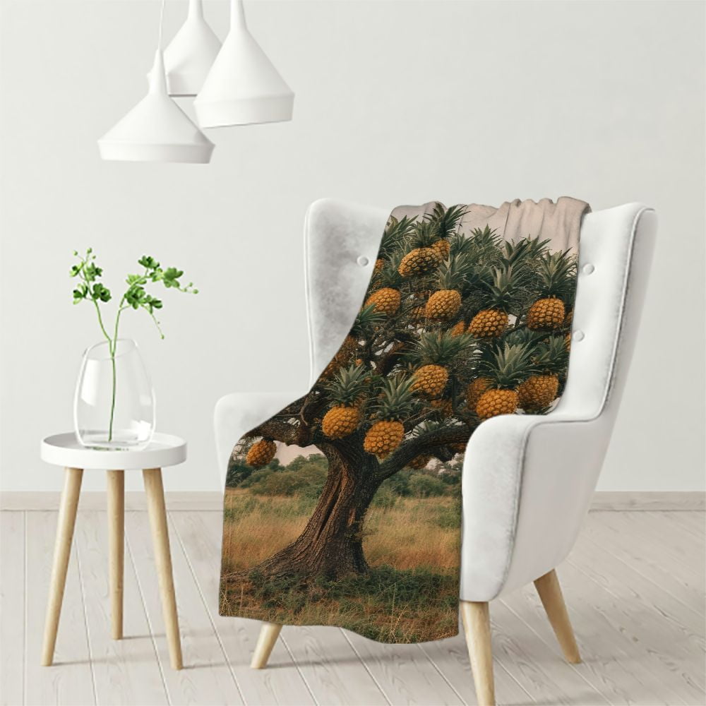 ZHZY A Tall Oak Tree in the Field Super Soft Flannel Blanket for All ...