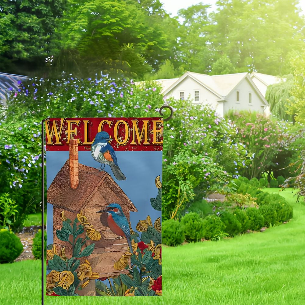 ZHZY America Forever Hello Spring Summer Welcome Bluebird Birdhouse ...