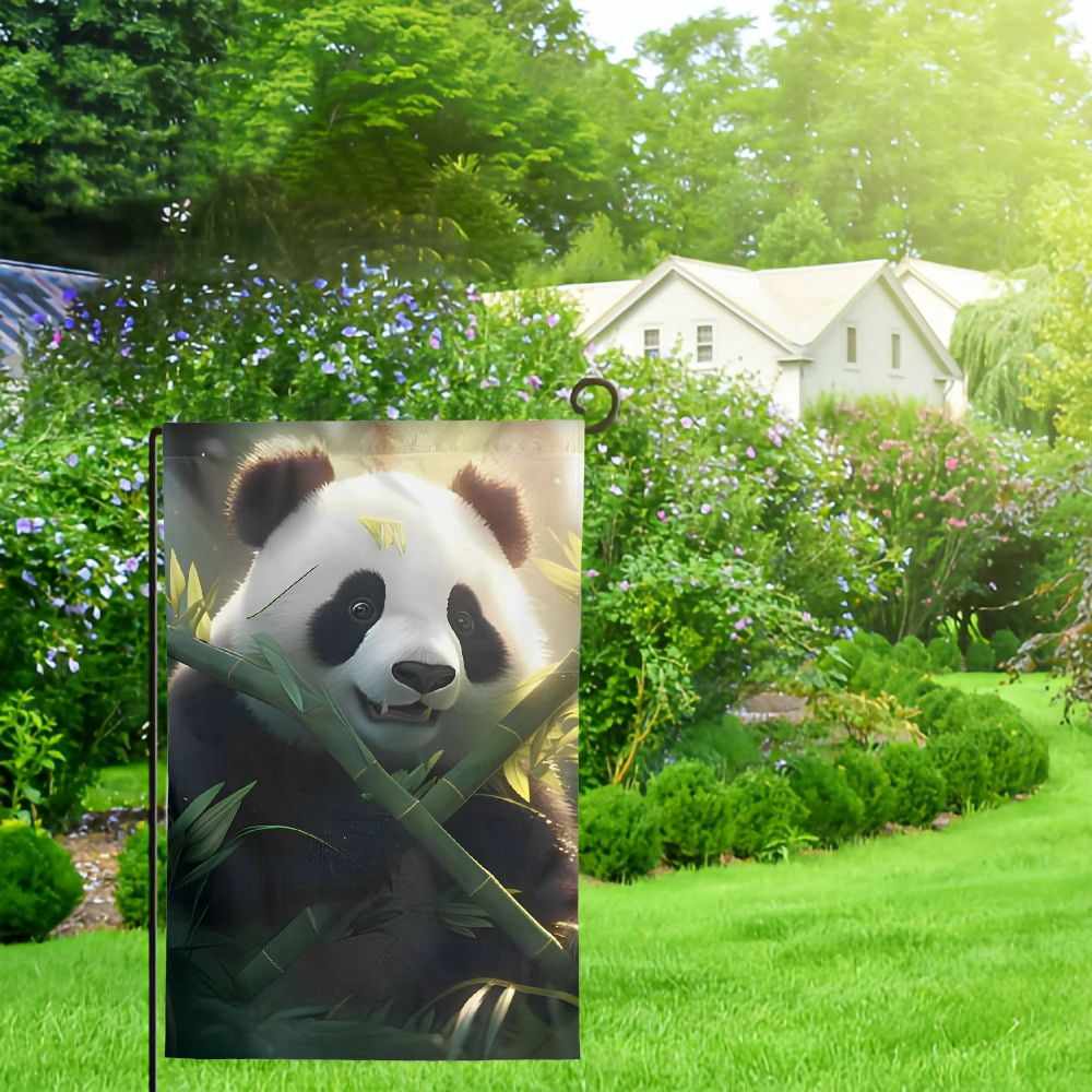 ZHZY Garden flag Panda bamboo picture Decorative flags mainly for ...