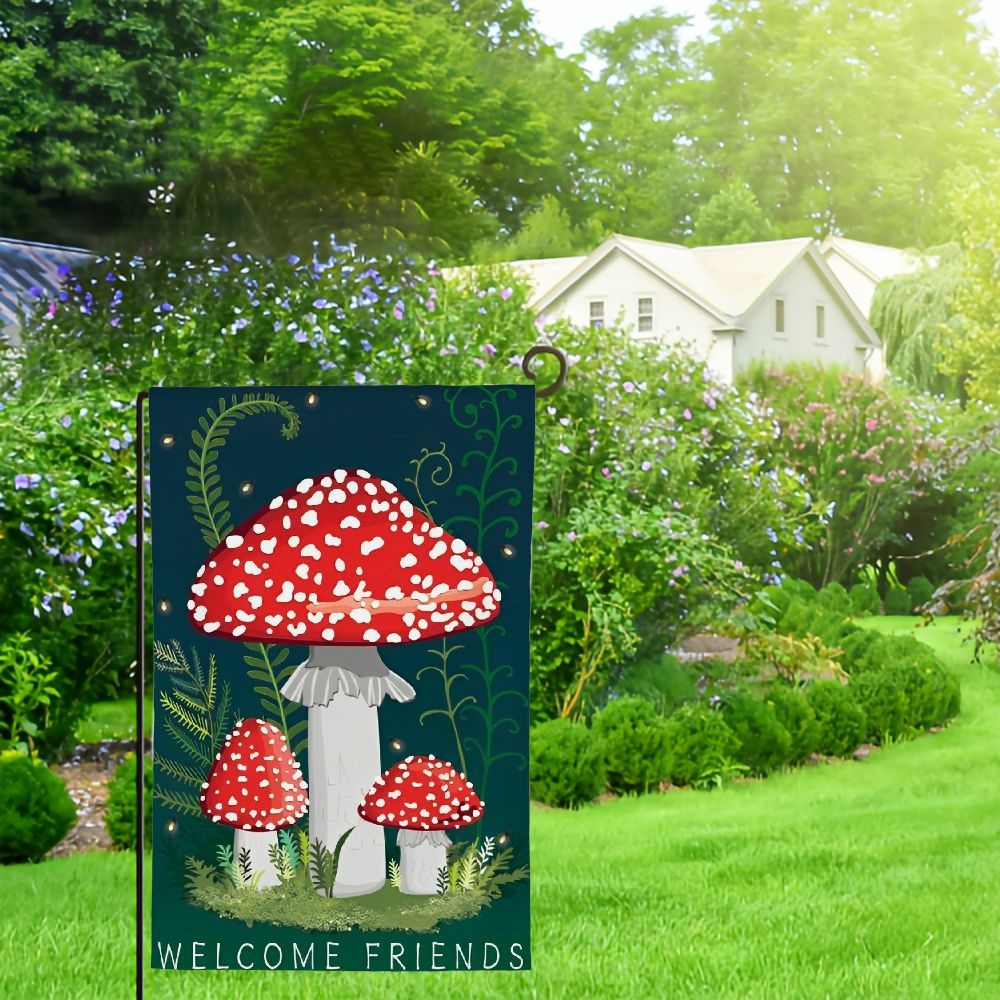 ZHZY Mushroom Spring Garden Flags double sided | Small Garden Flags For ...