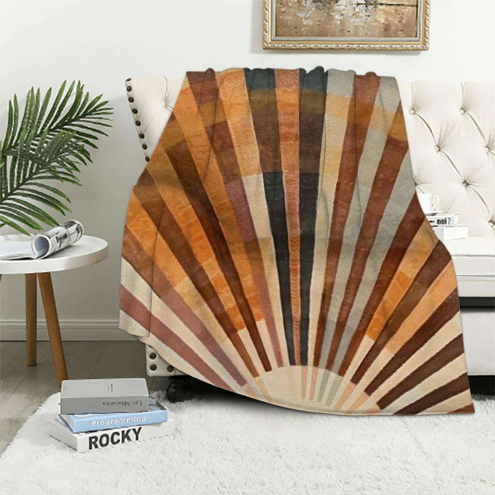 ZHZY Sun and Moon Colorful Sunburst Art Terracotta Burnt Orange Boho ...