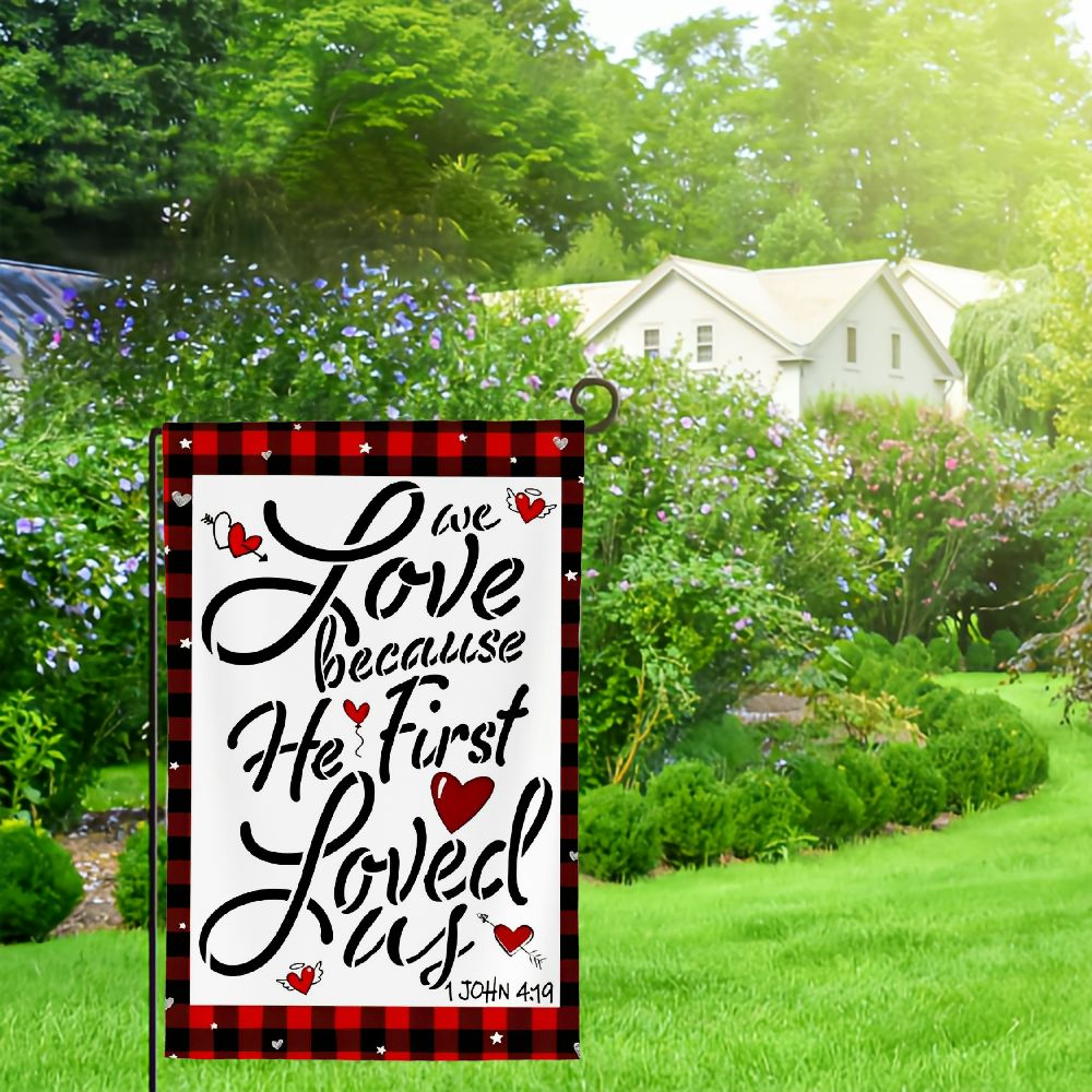 ZHZY Valentines Day Garden Flags Double Sided Seasonal Anniversary Welcome Wedding Valentine's ...