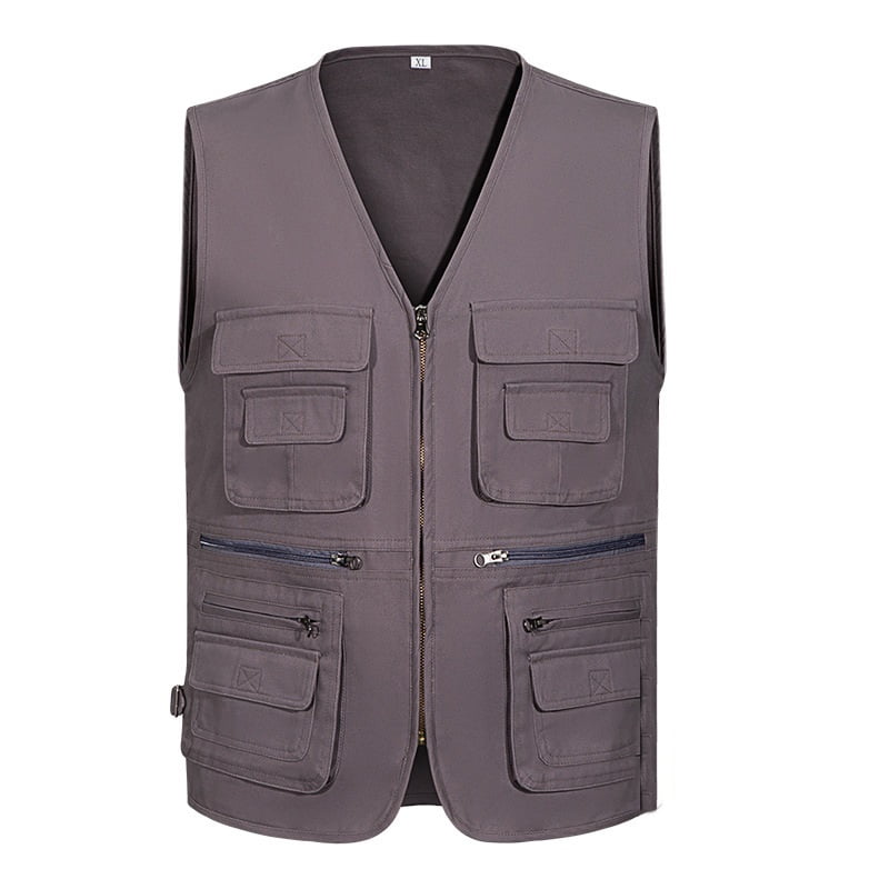 ZHaobin 100% Cotton Spring Multi-Pocket Work Vest Safety Gear Outdoor ...