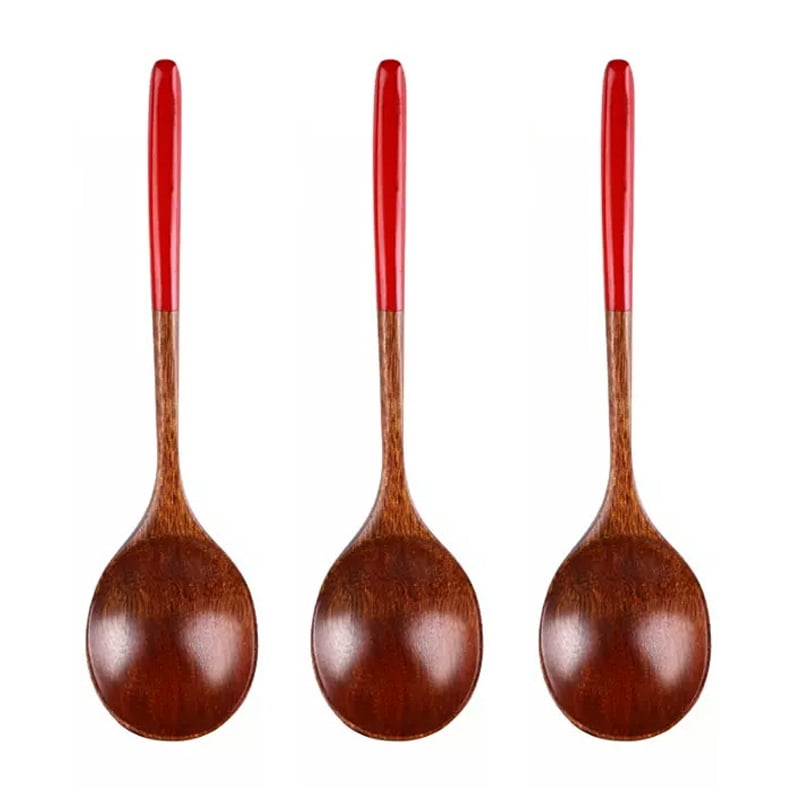 ZHaobin 3Pcs Wooden Spoon Small Coffee Spoons Teaspoon Wood Dessert Tea ...