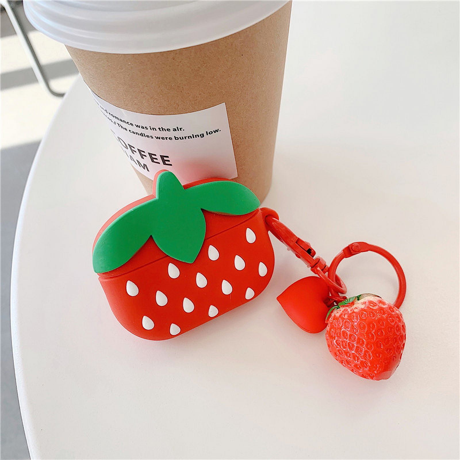 ZHaobin Cute Strawberry Earphone Case for Apple Airpods 1 2 Pro Case Silicone Wireless Bluetooth ...
