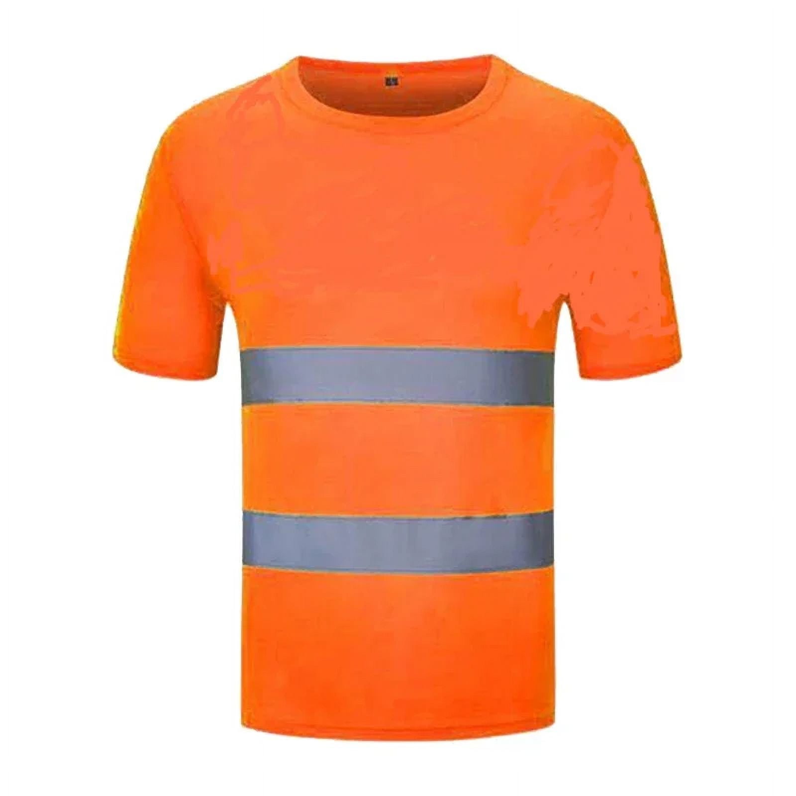 ZHaobin Fluorescent Yellow High Visibility Shirts Reflective Safety t ...