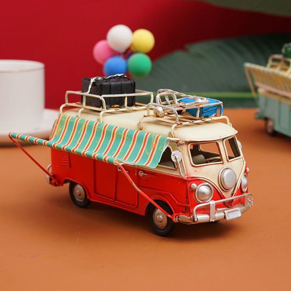 ZHaobin Large Campervan Model New Retro Desktop Decoration Camper Van ...