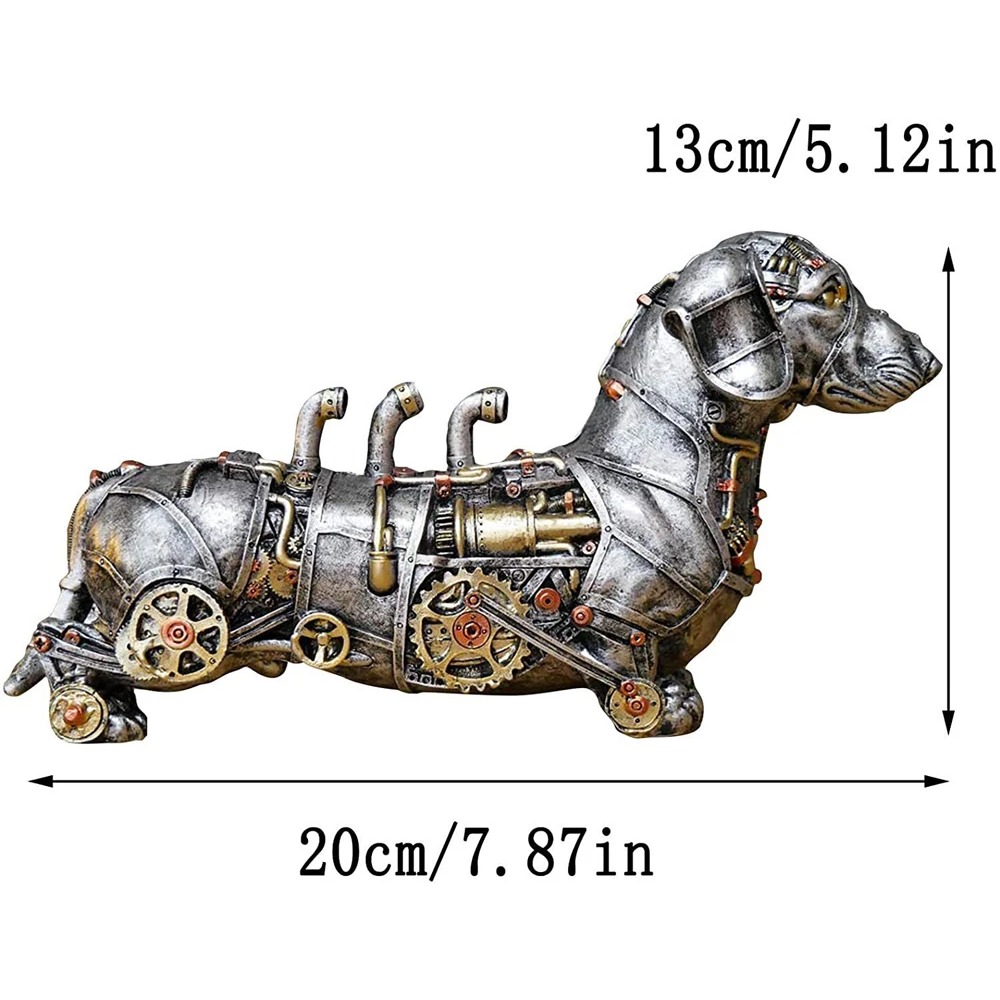 ZHaobin Mechanical punk dog animal statues,industrial Gothic steampunk ...