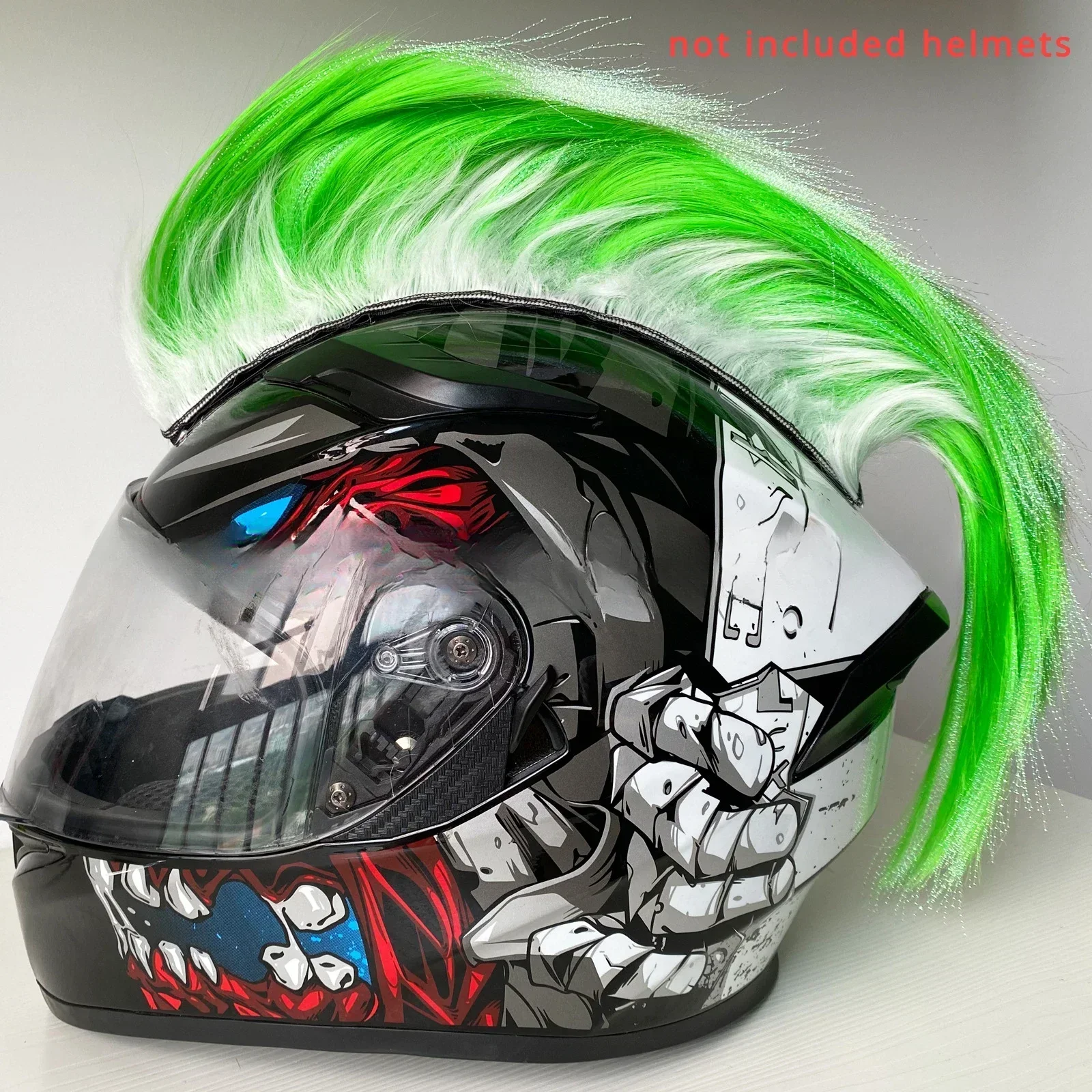 ZHaobin Mohawk Helmet Wig Motorcycle Helmet Decorations Wigs Cockscomb ...