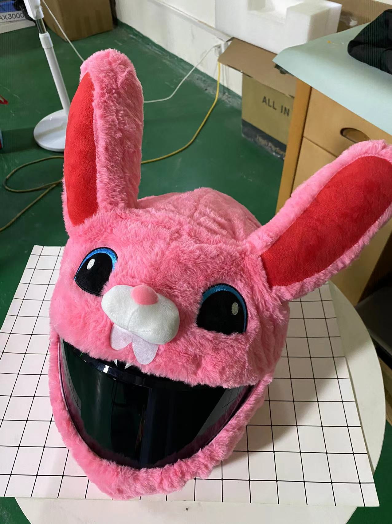 ZHaobin Motorcycle Helmet Cover Cartoon Plush Animal Long Eared Rabbit ...