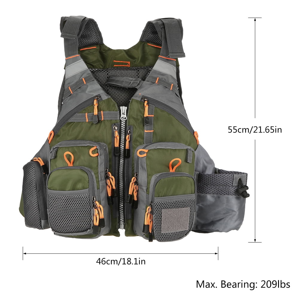 ZHaobin Outdoor Breathable Padded Fishing Life Vest 209lb Bearing Life Safety Jacket Swimming ...