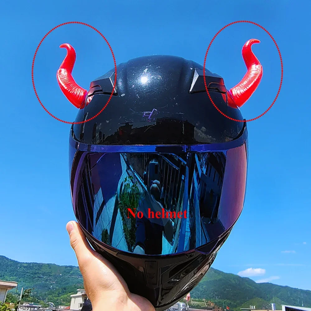 ZHaobin Personality Motorcycle Electric Helmet Decoration Devil's Horns Motorbike Helmet ...