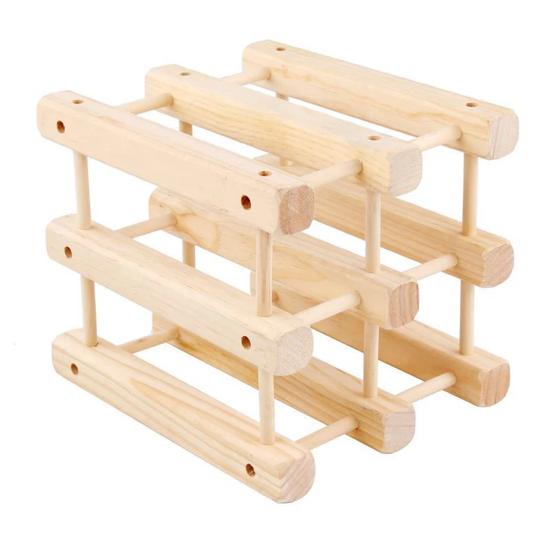 ZHaobin Rustic Stackable Wine Rack Win Display Rack Organizer for ...
