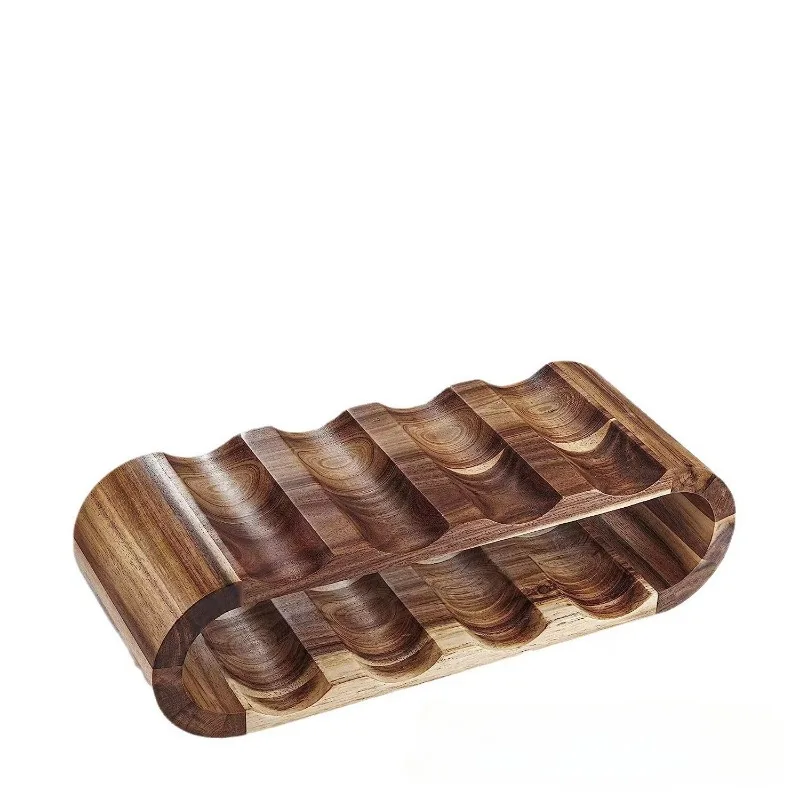 ZHaobin Wooden Double-layer Red Wine Rack, European Wine Cabinet, Grid ...