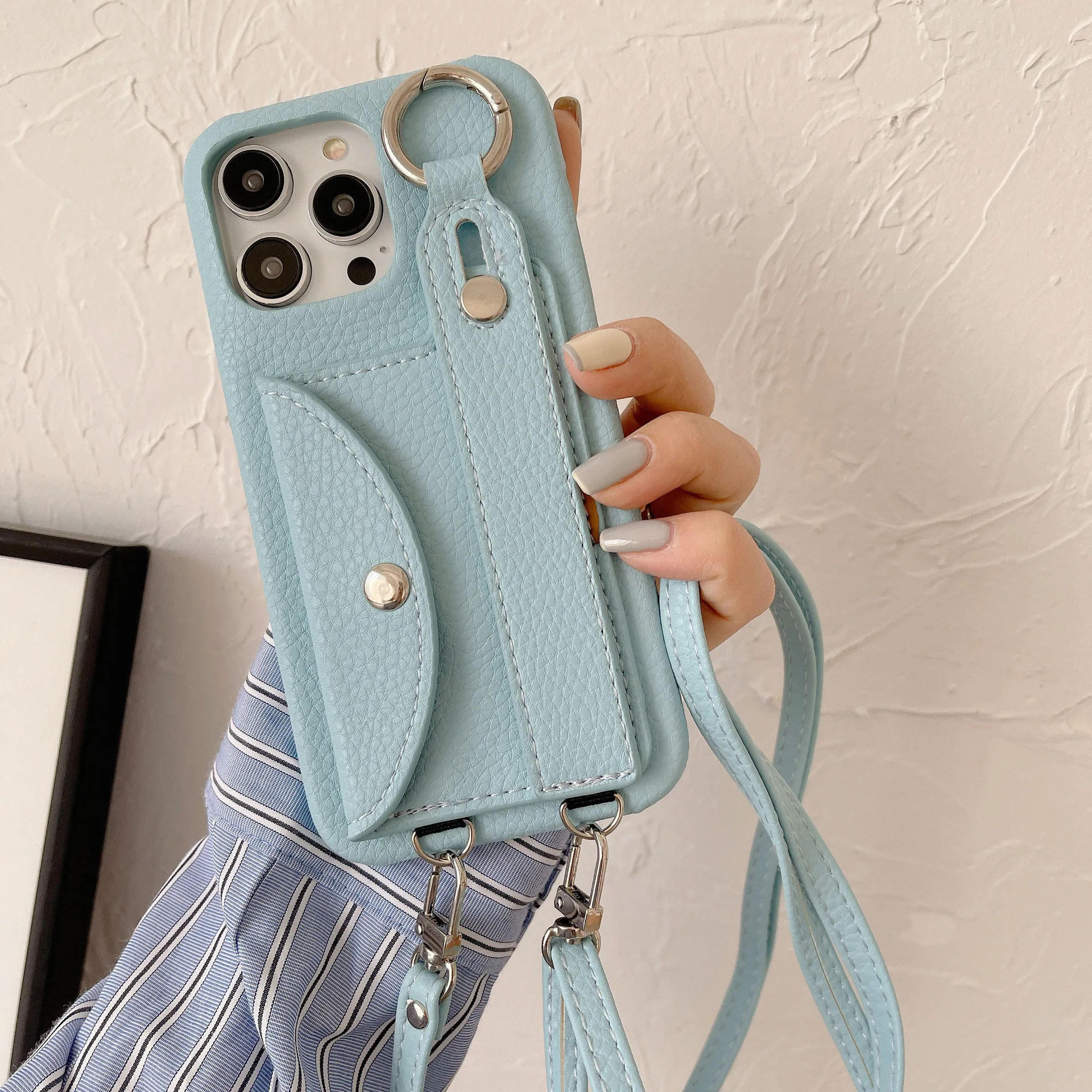 ZHaobin Wrist Strap Crossbody Lanyard Case for iPhone 13 12 Mini 16 15 ...