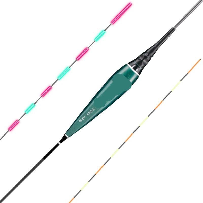 ZHsq 3PCS Electric Floats+3 CR425+3 Float Tubes+1 Bag Hooks Luminous Buoy Vertical Luminous Buoy ...