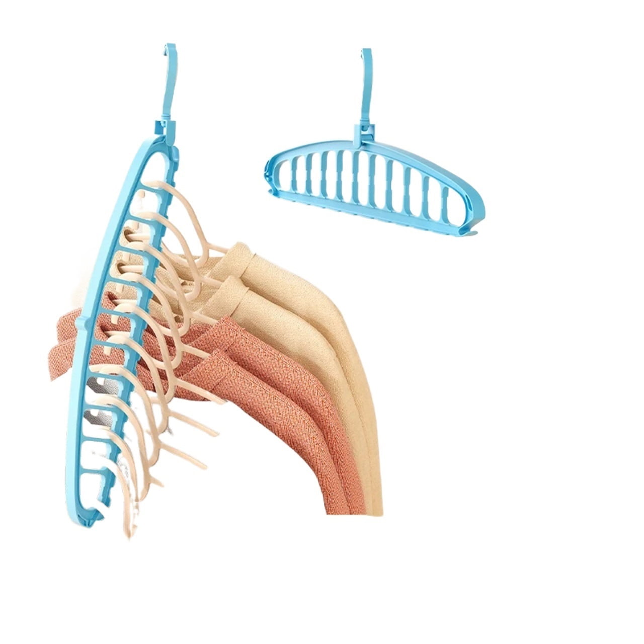 ZHsq Rotating Folding Clothes Hanger Closet Organizer Multi-port Clothing Drying Rack Foldable ...