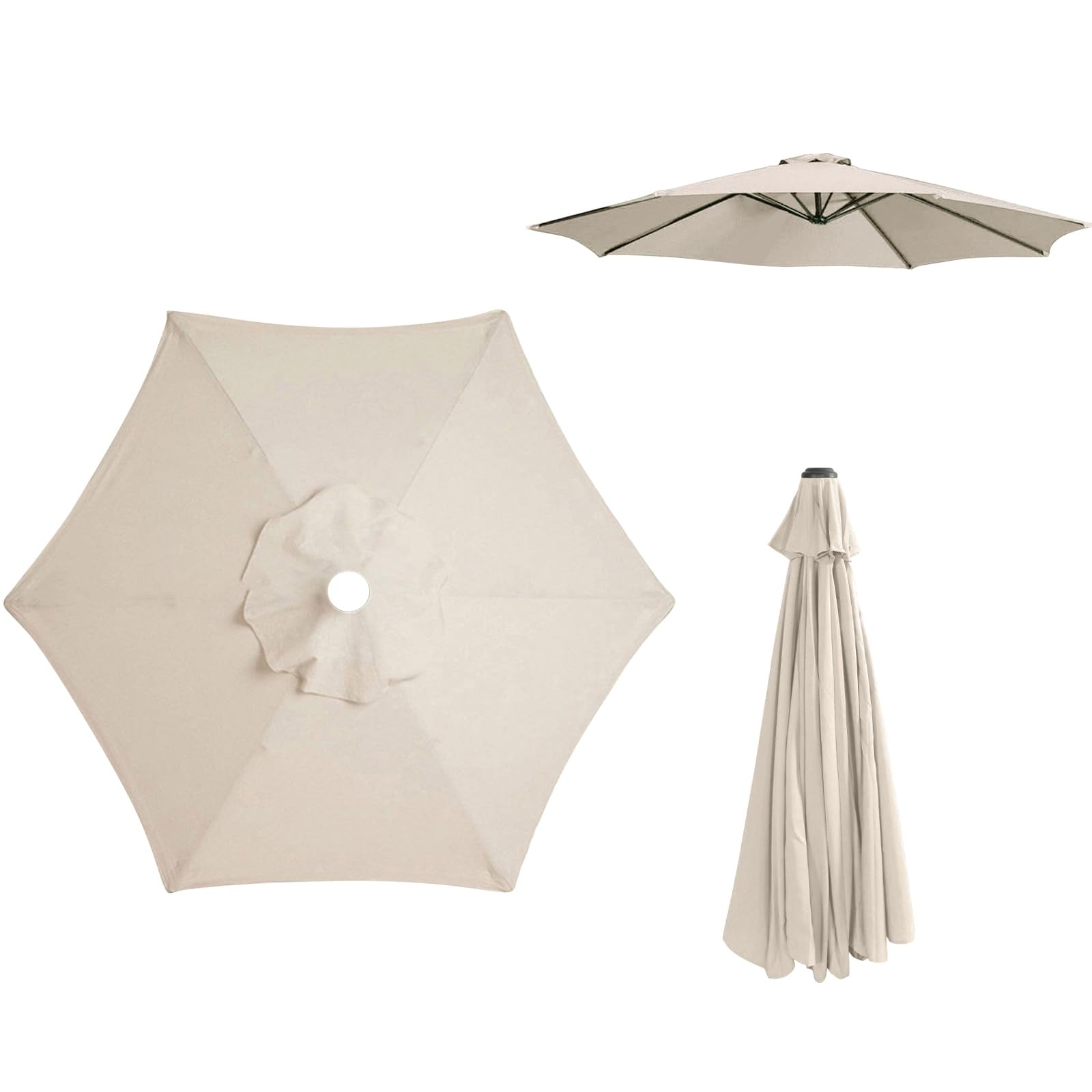ZIAERKOR Replacement Parasol canopy for 9.8ft, Patio Parasol ...