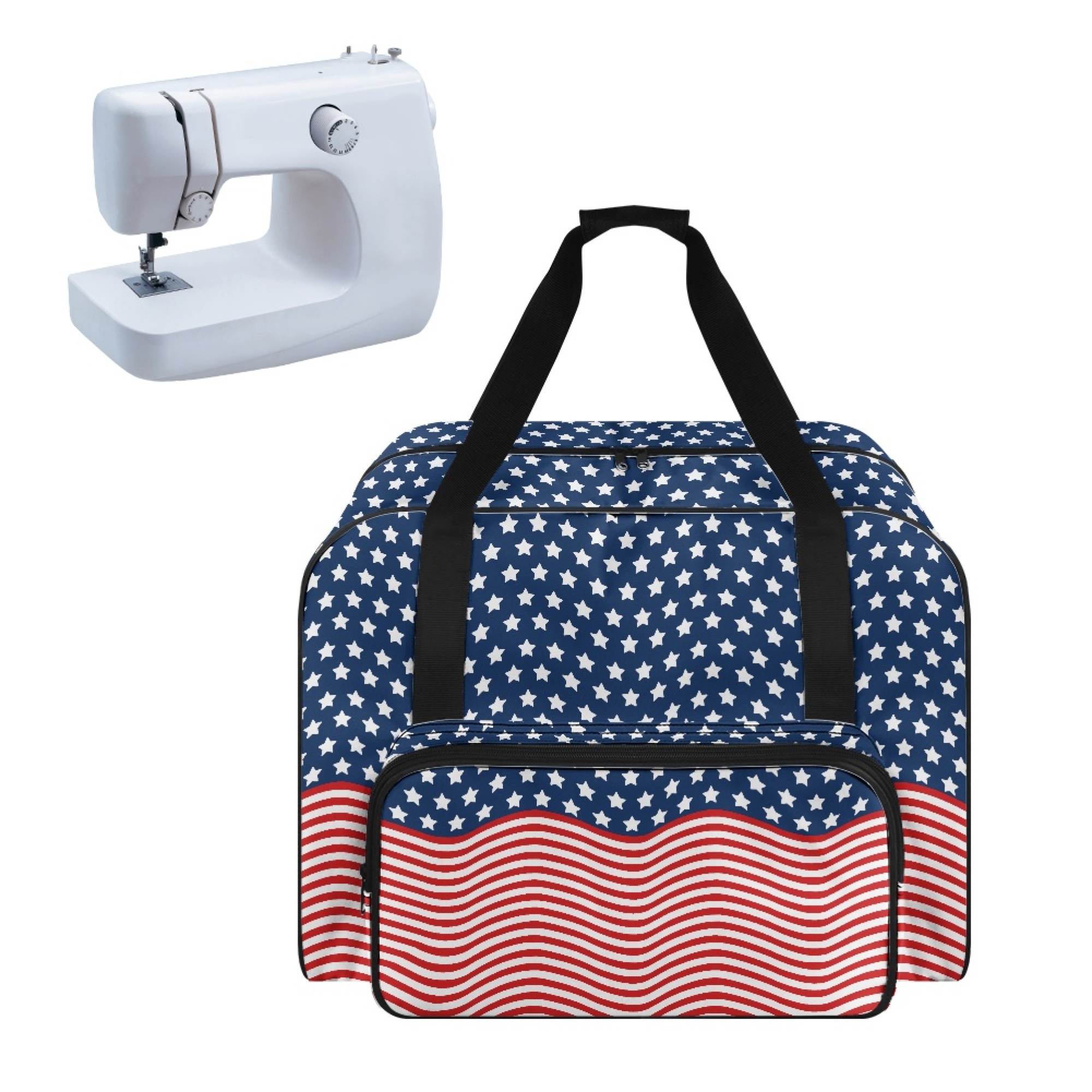 ZIATUBLE American flag Portable Cover Tote Bag Large Capacity Padded ...