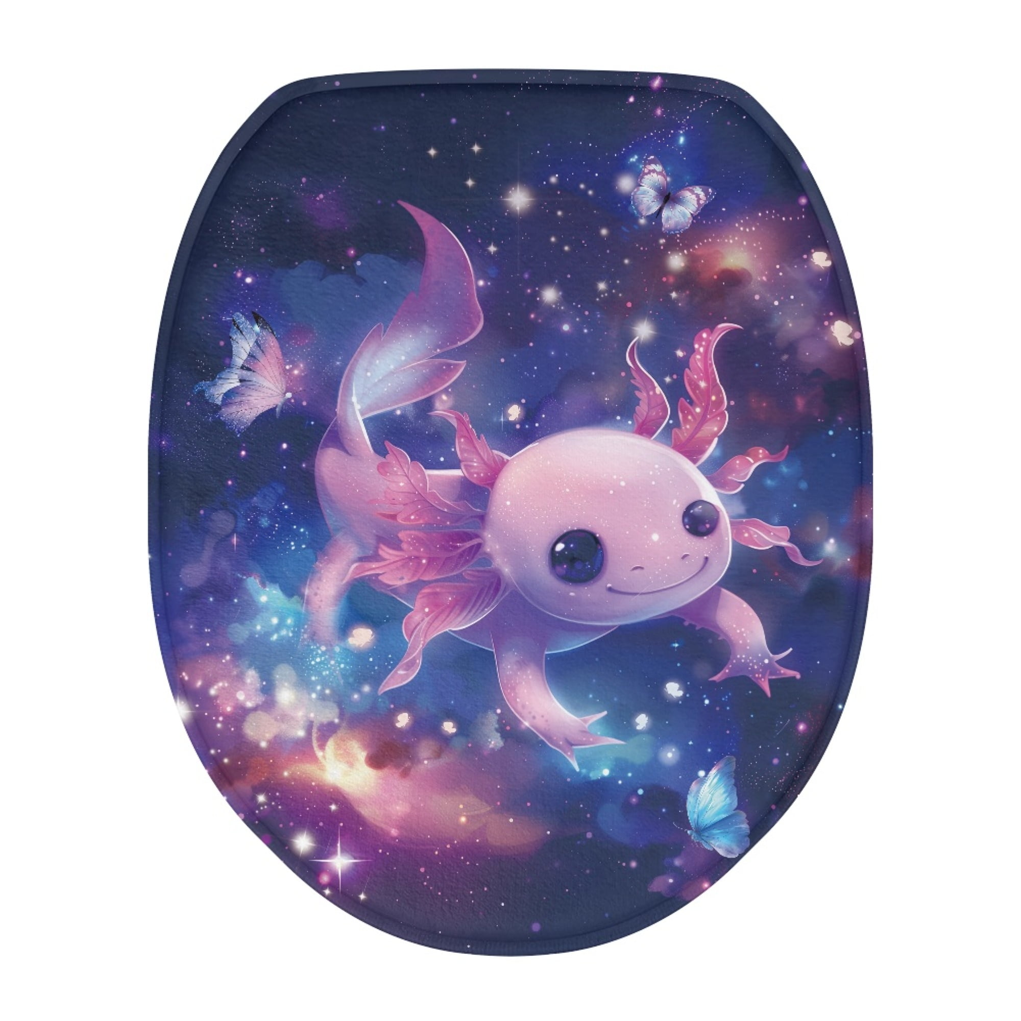 ZIATUBLE Axolotl Toilet Lid Seat Cover Galaxy Easy to Install Toilet ...