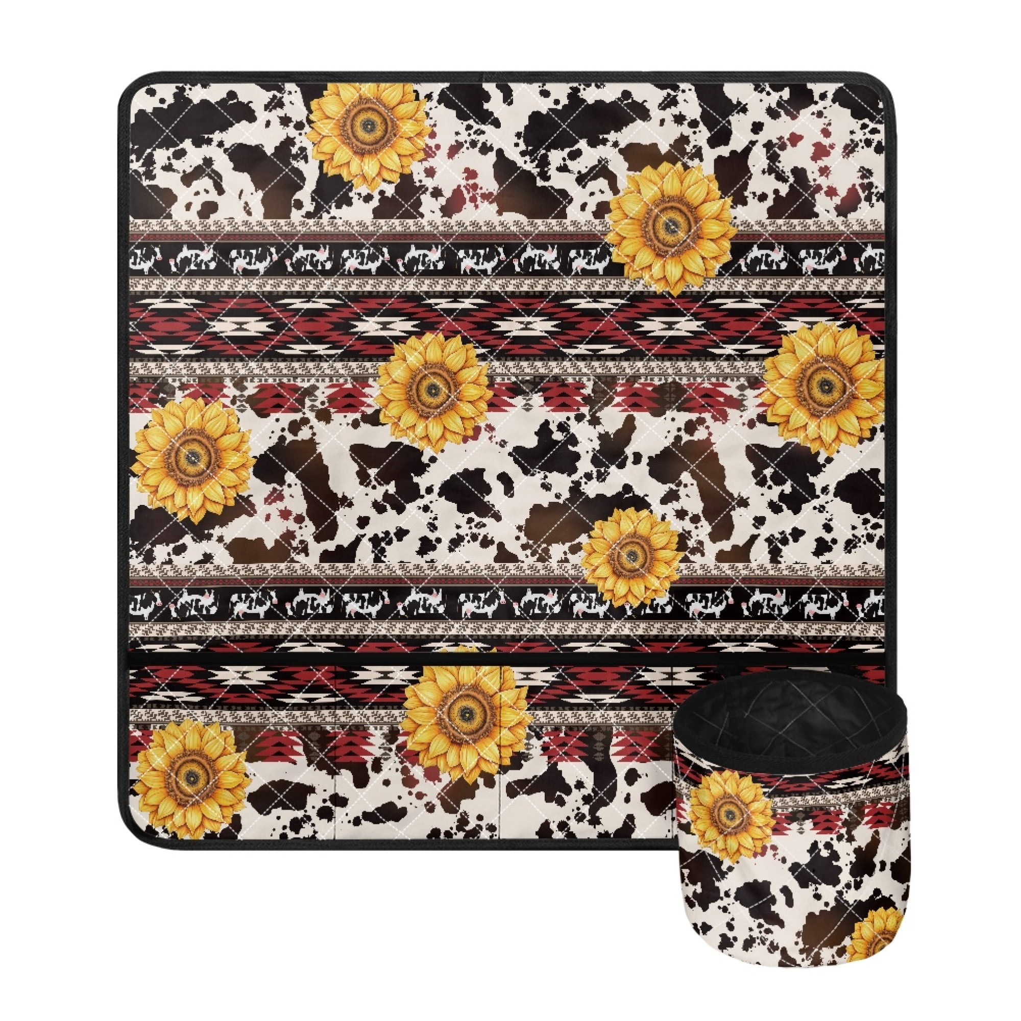 ZIATUBLE Aztec Tribal Sewing Machine Pad Sunflower Sewing Machine ...