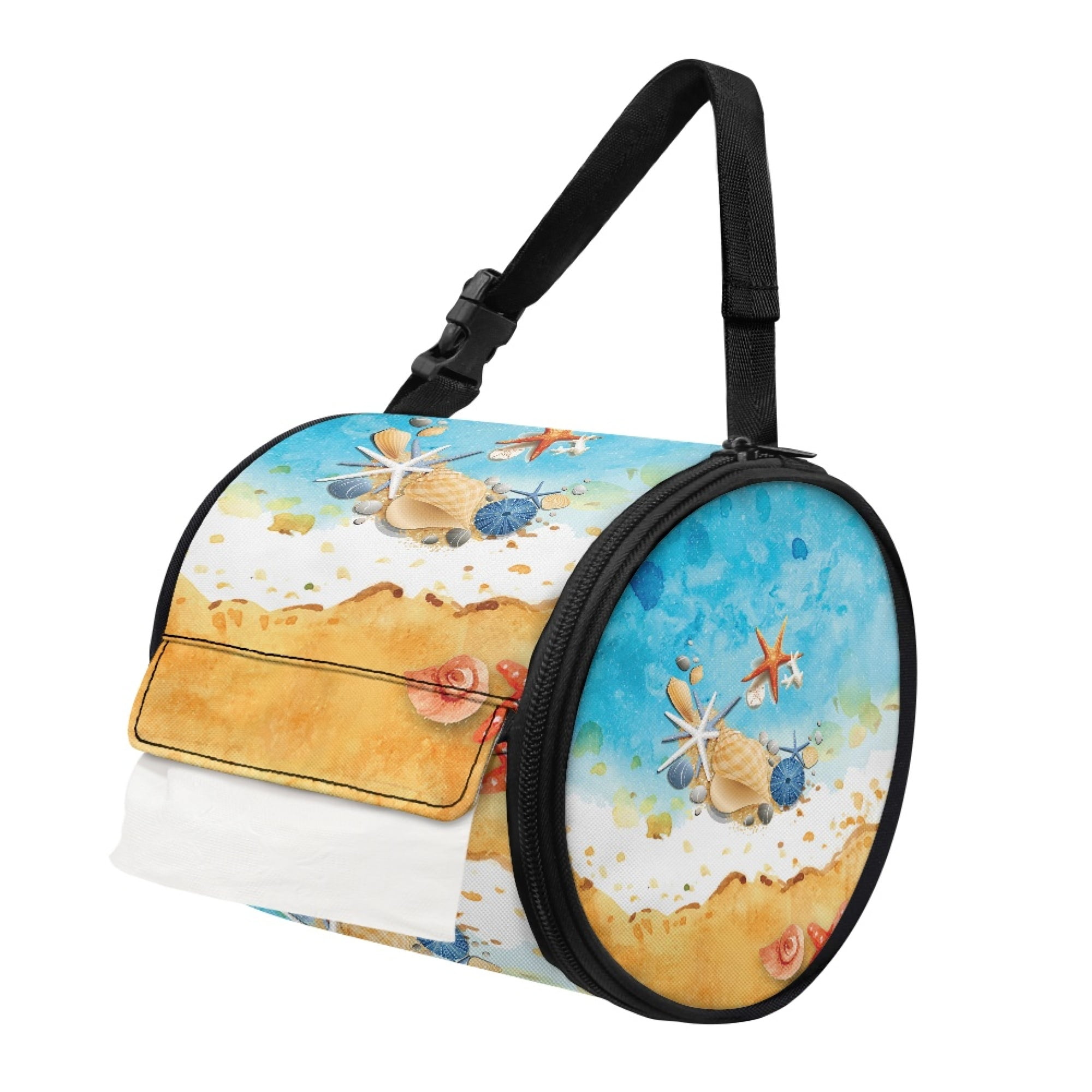 ZIATUBLE Beach Ocean Paper Towel Storage Case Starfish Shell Toilet ...